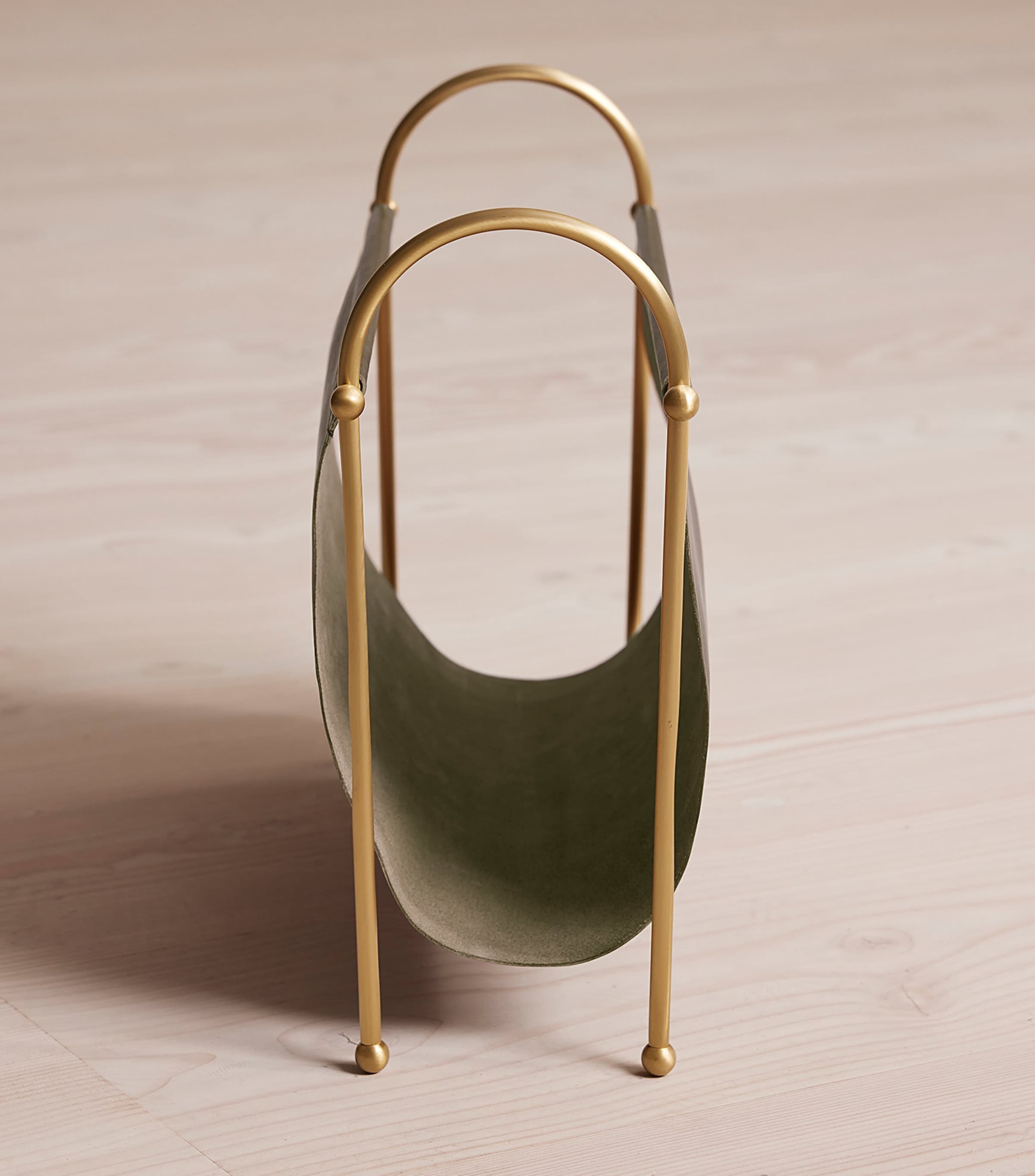 Soho Home Leather Meard Magazine Rack | Harrods US