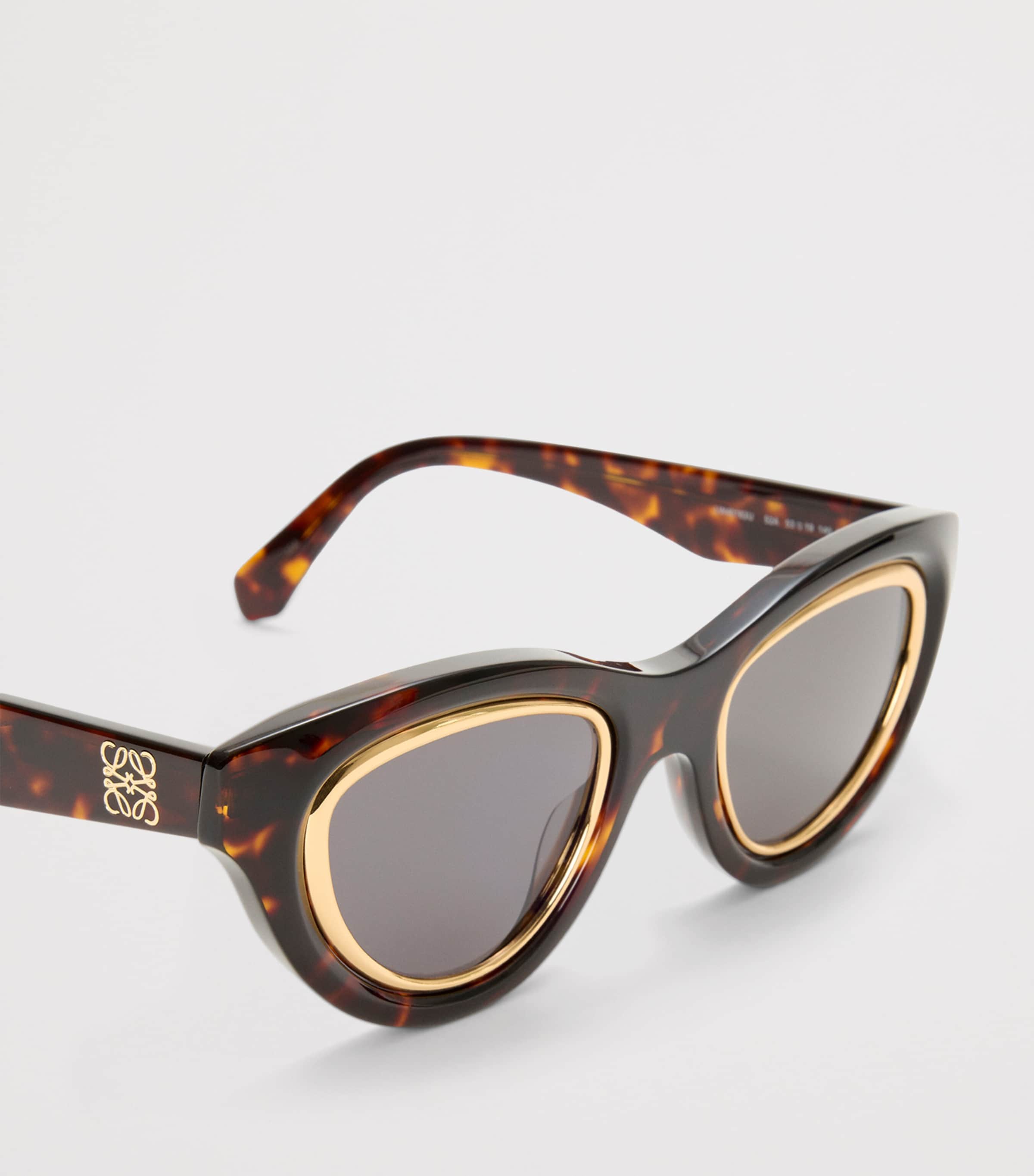 LOEWE Brown Acetate Mini Cat Eye Anagram Sunglasses | Harrods HK