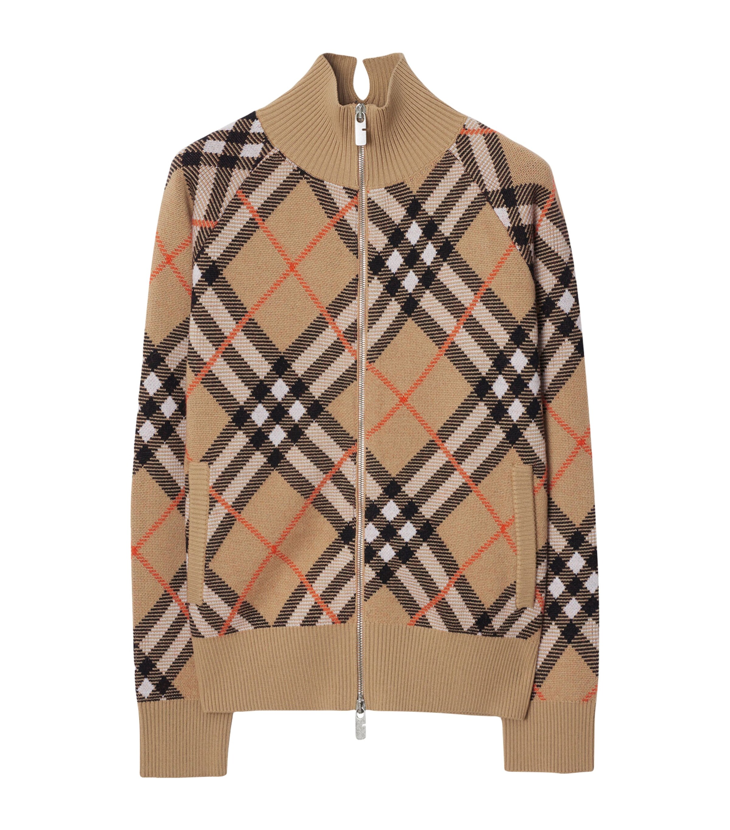 Burberry Beige Wool-Blend Check Track Jacket | Harrods AU