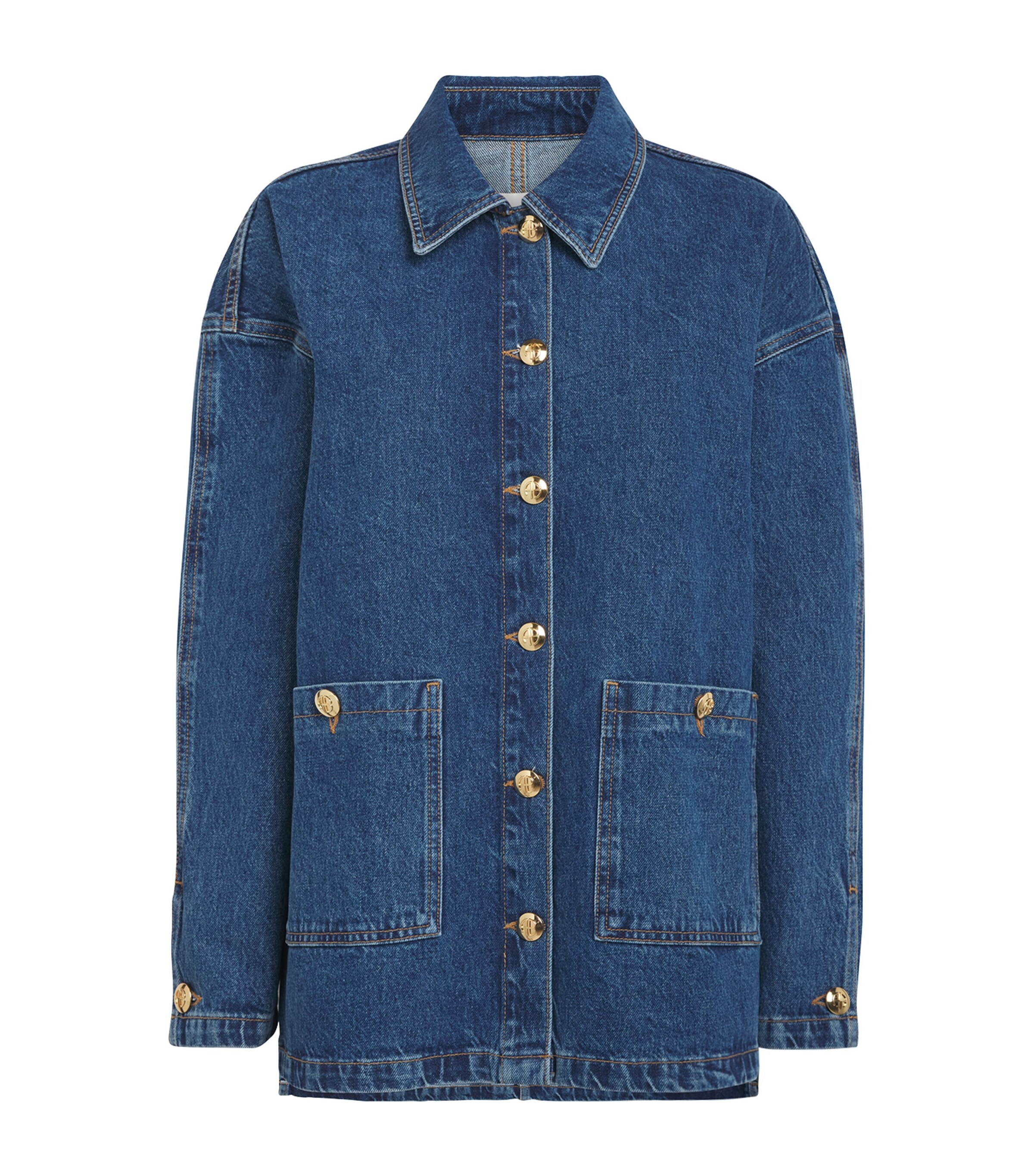 ANINE BING Blue Denim Luca Shirt Jacket | Harrods UK