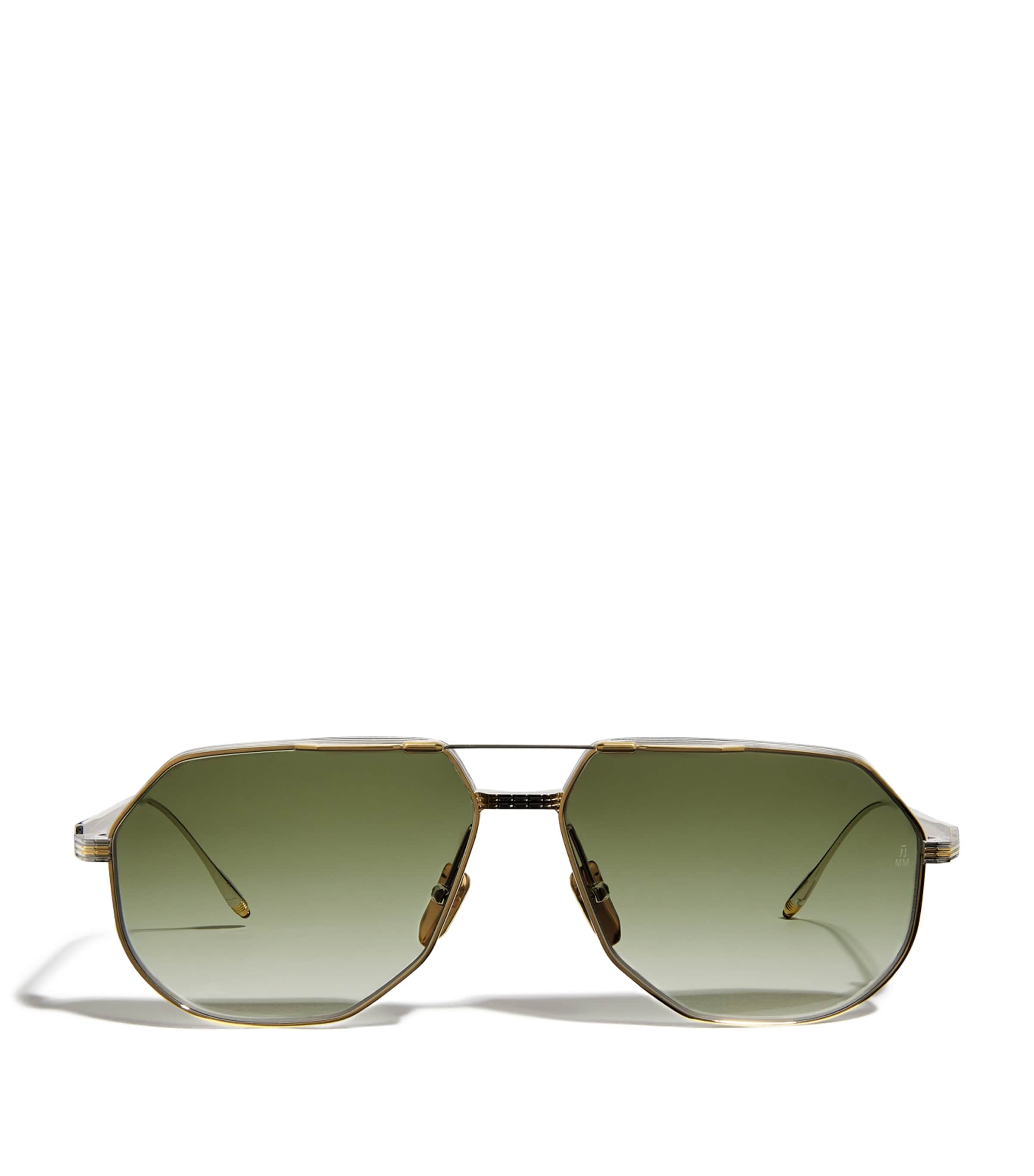 Jacques Marie Mage Green Titanium Reynolds Aviator Sunglasses | Harrods UK