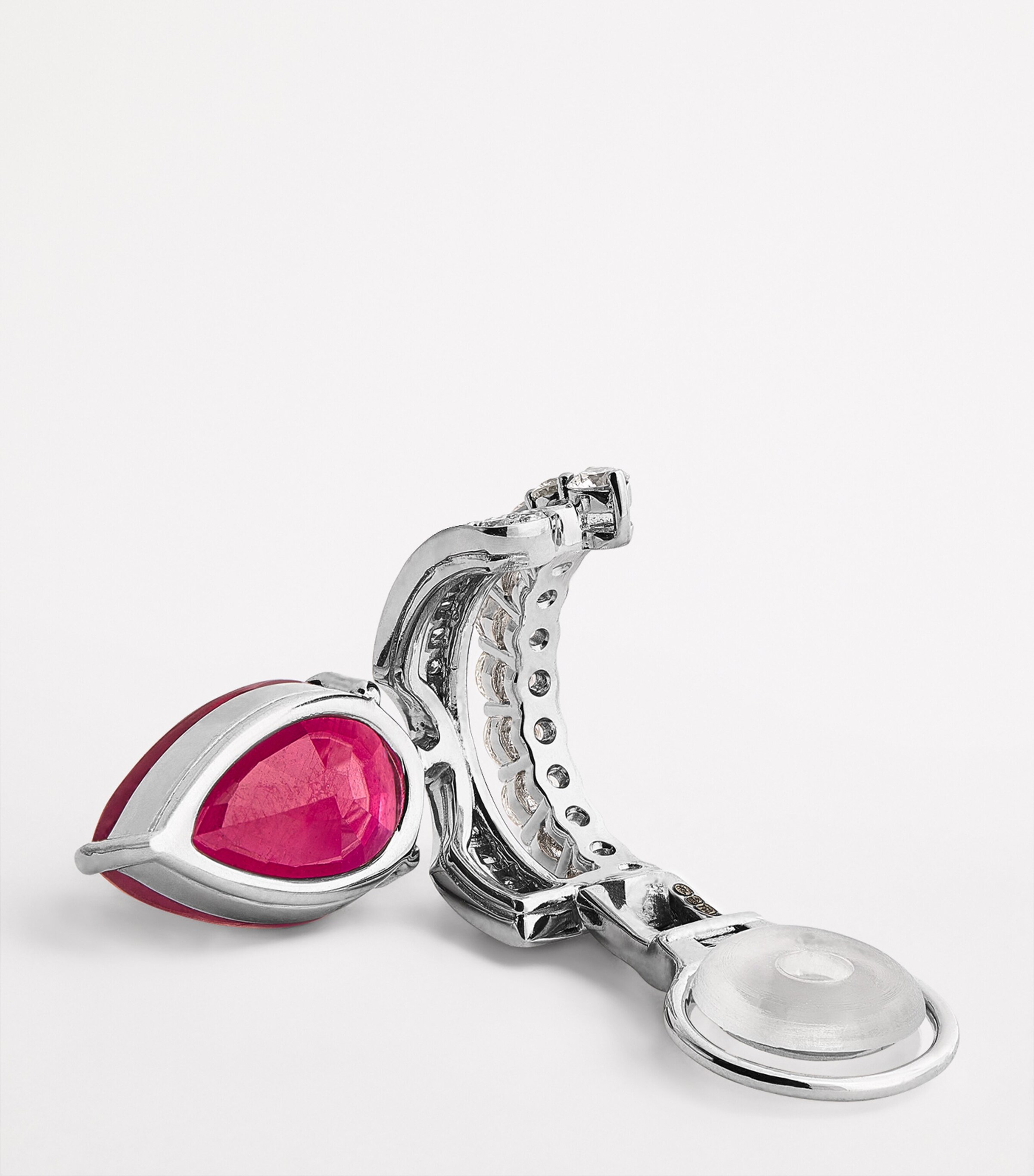 Yeprem White Gold, Diamond and Ruby Whisper Ear Cuff | Harrods US