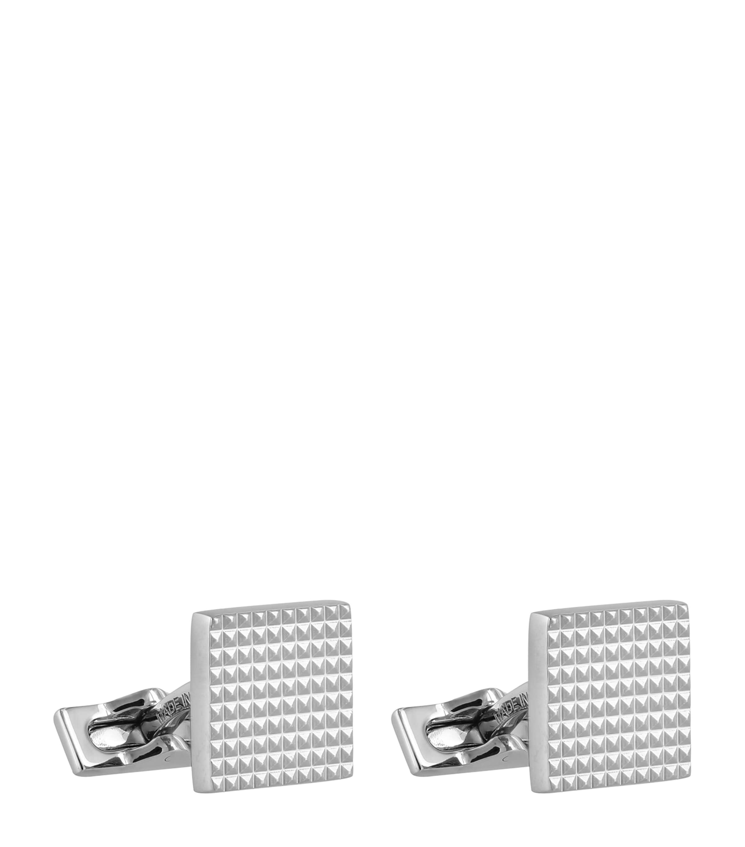 S.T. Dupont Palladium Diamond Head Cufflinks | Harrods US