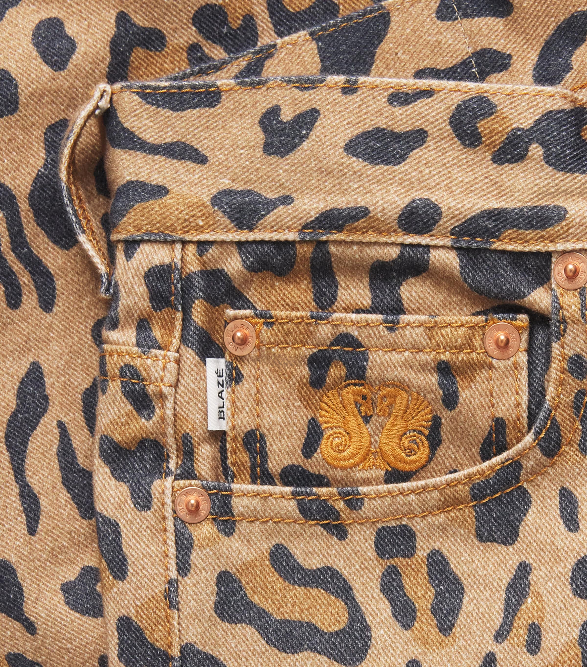 Blazé Milano Beige Simba Leopard Print High-Rise Jeans | Harrods AU