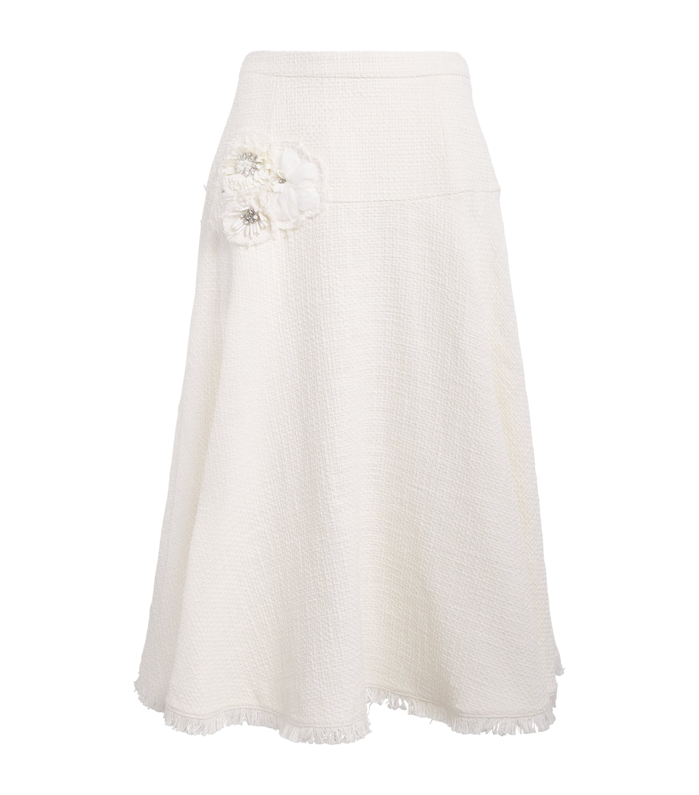 Cinq A Sept Ivory Cotton Henriette Midi Skirt | Harrods CA