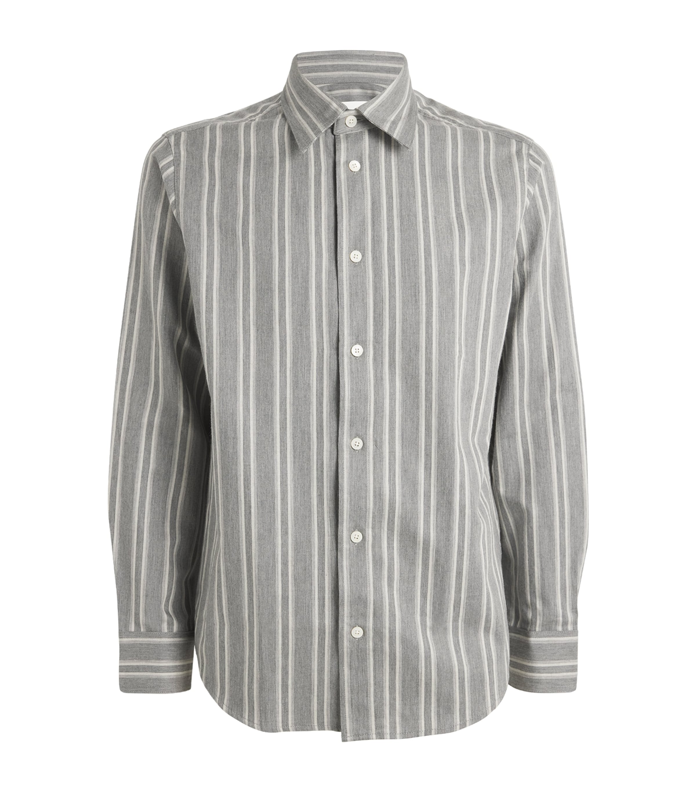 NN07 Grey Organic Cotton Twill Colby Shirt | Harrods UK