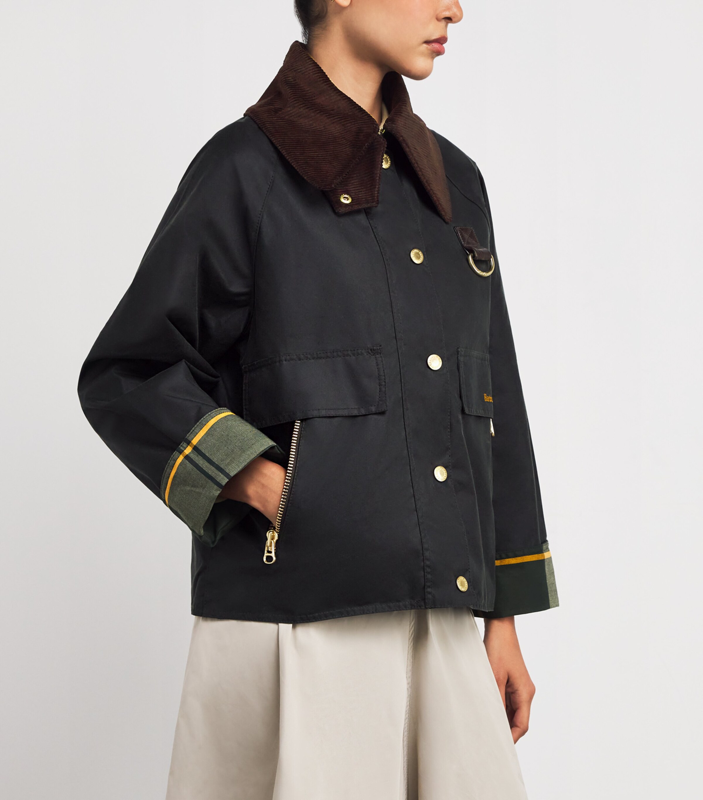 Barbour Green Waxed Cotton Catton Jacket | Harrods US