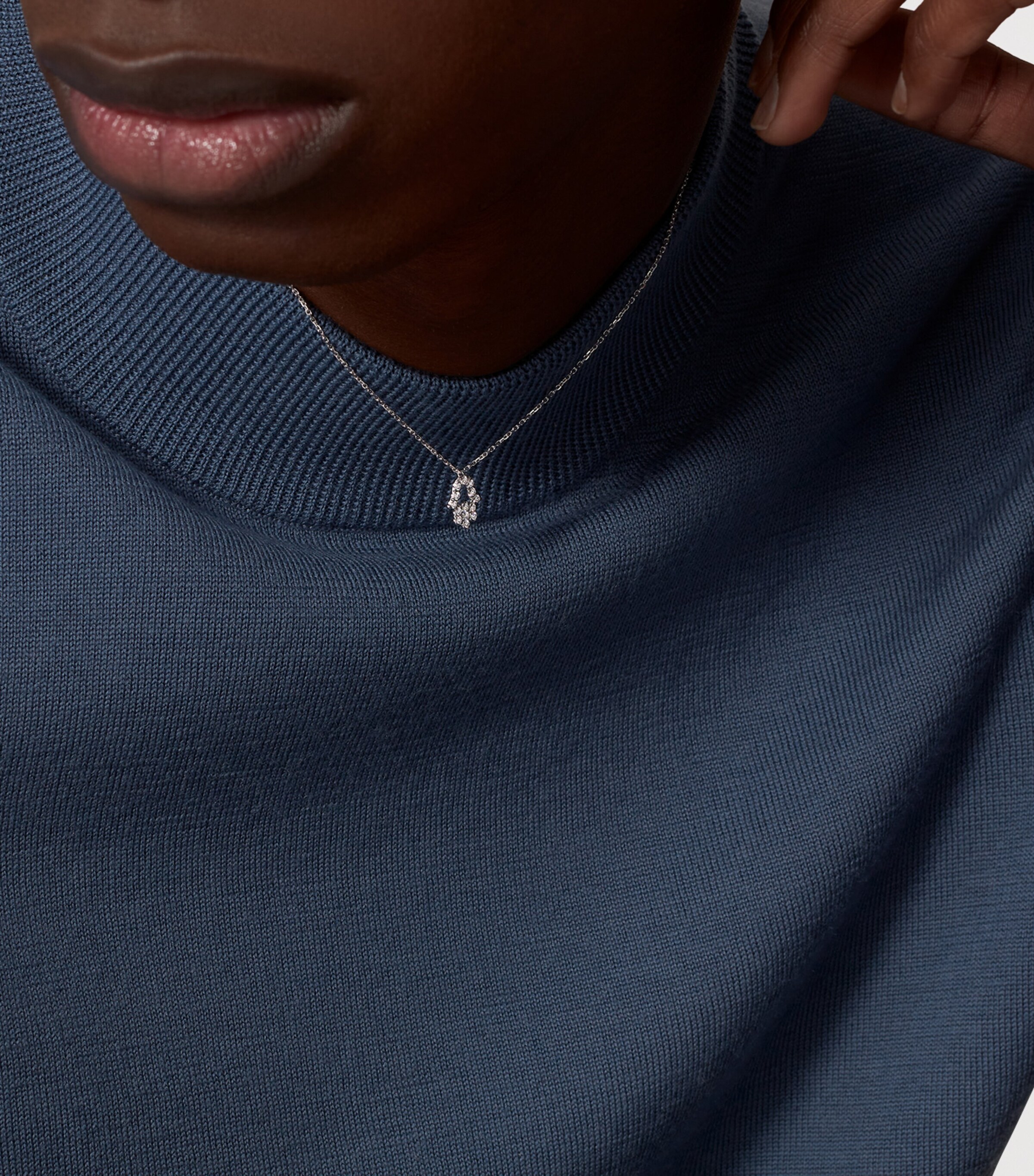 Cartier White Gold and Diamond Symbols Hand of Fatima Necklace | Harrods UK