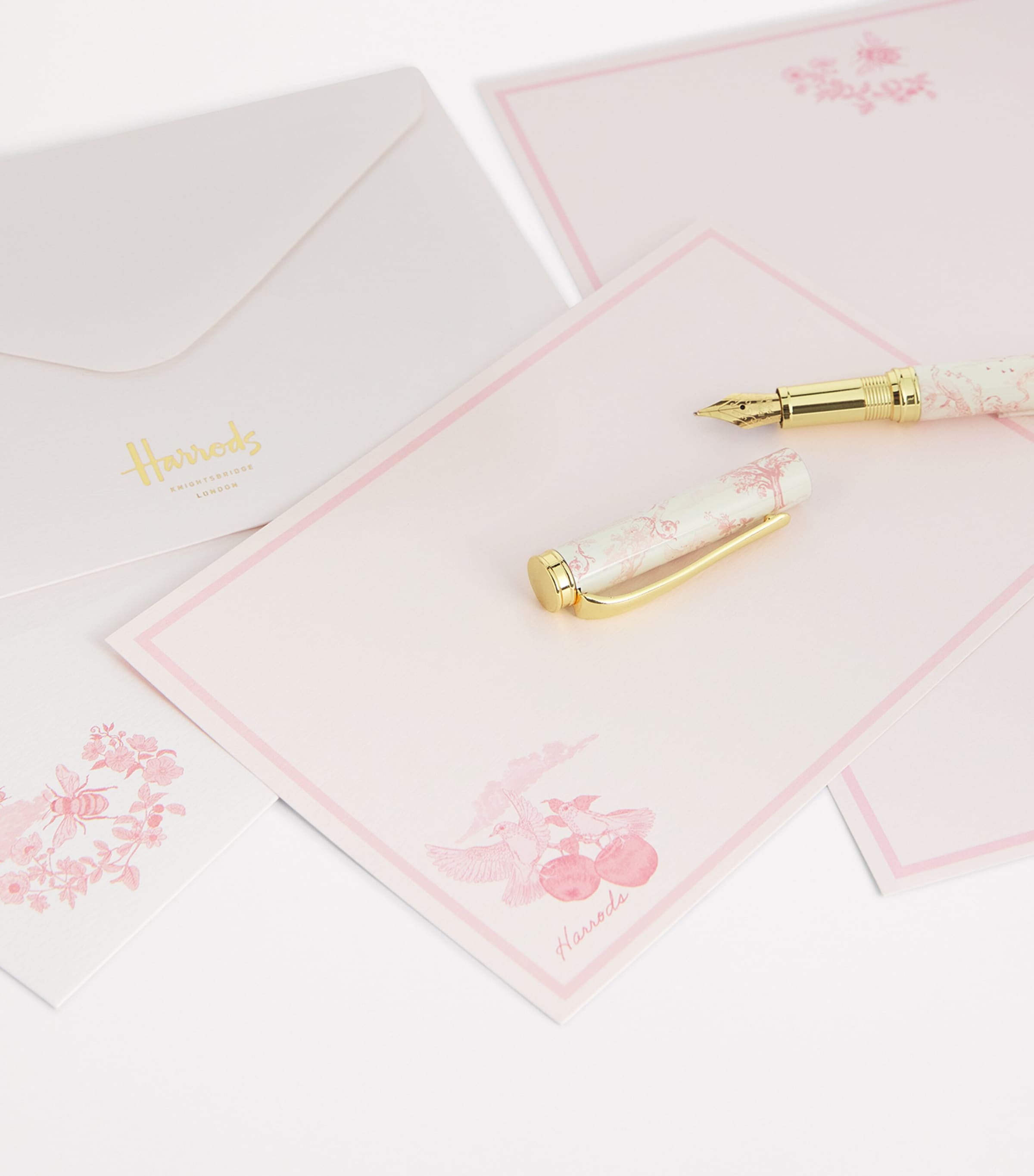 Harrods Toile Letter Writing Set | Harrods UK