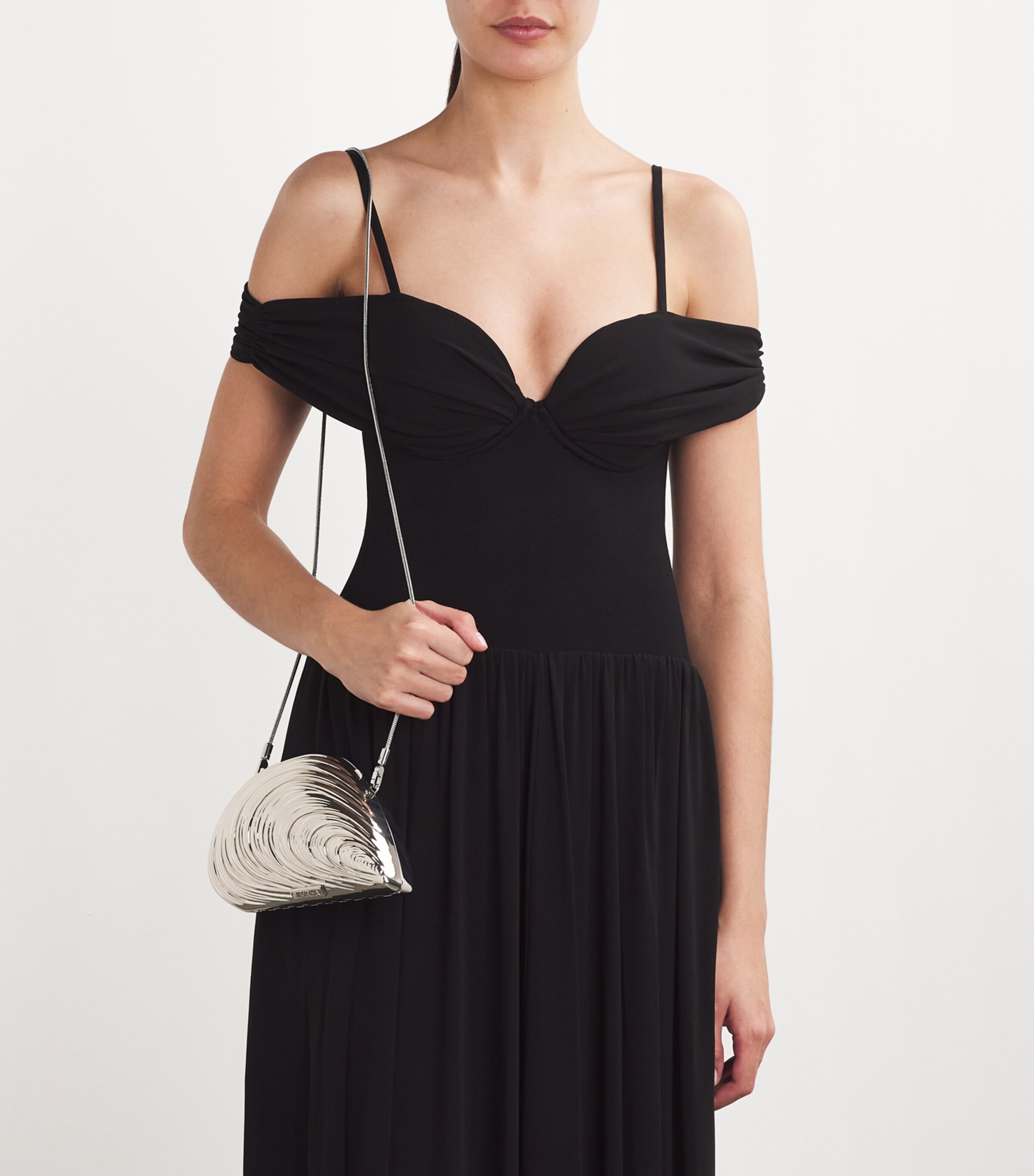 Simkhai Bridget Oyster Shell Clutch Bag | Harrods UK