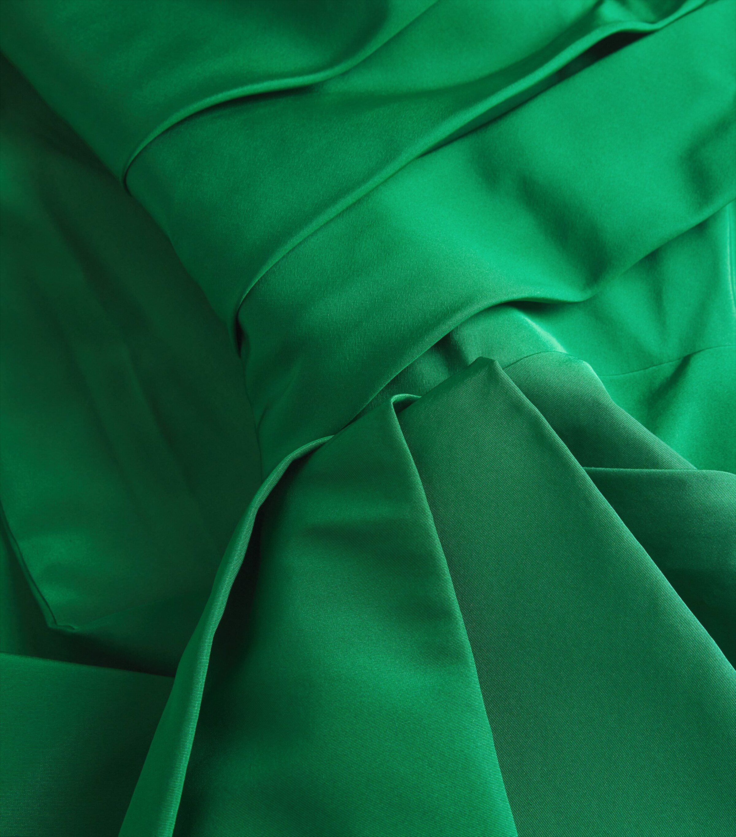 Monique Lhuillier Green Silk Asymmetric Draped Column Gown | Harrods US