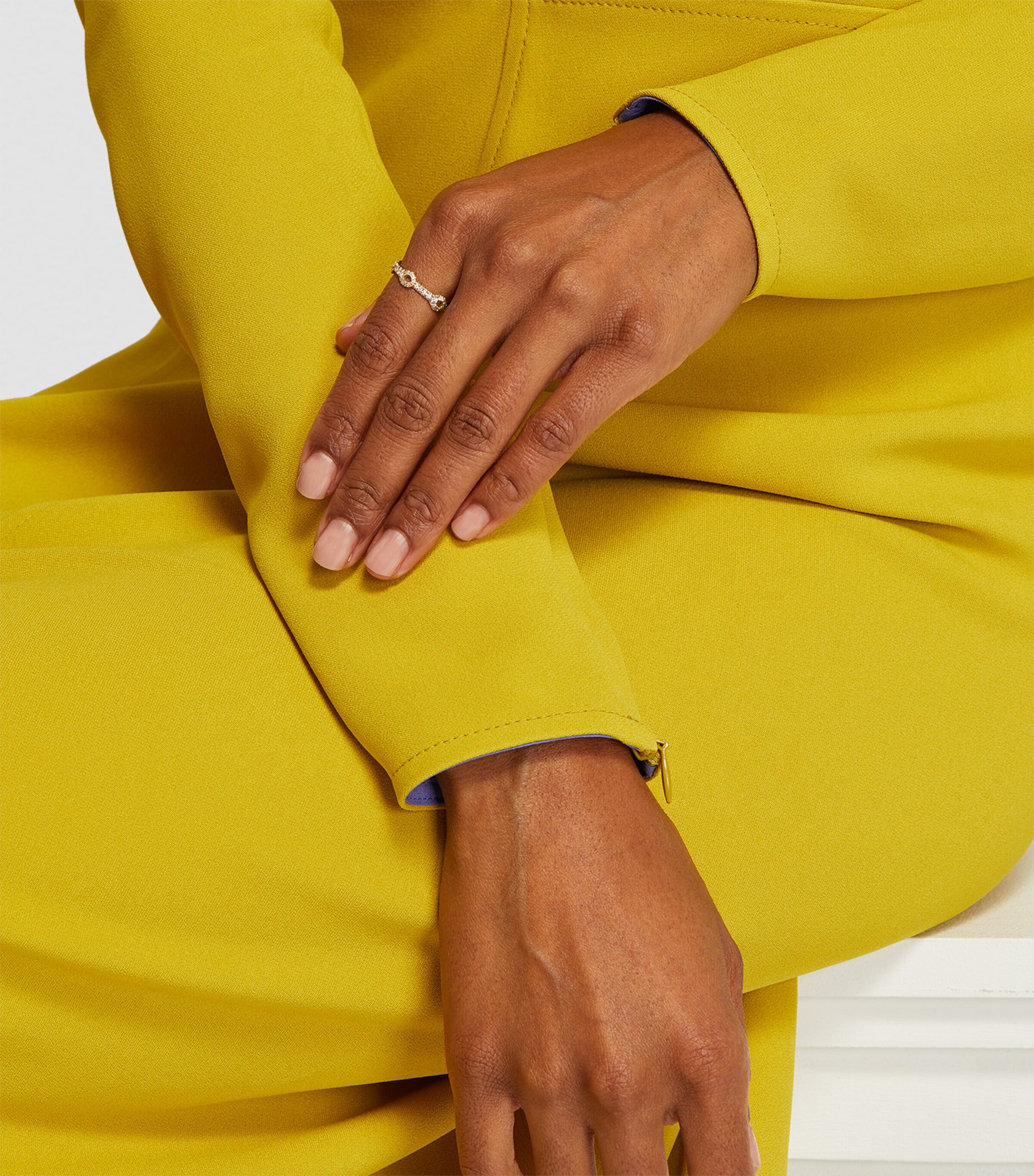 Melissa Kaye Yellow Gold and Diamond Mini Lola Needle Ring | Harrods UK