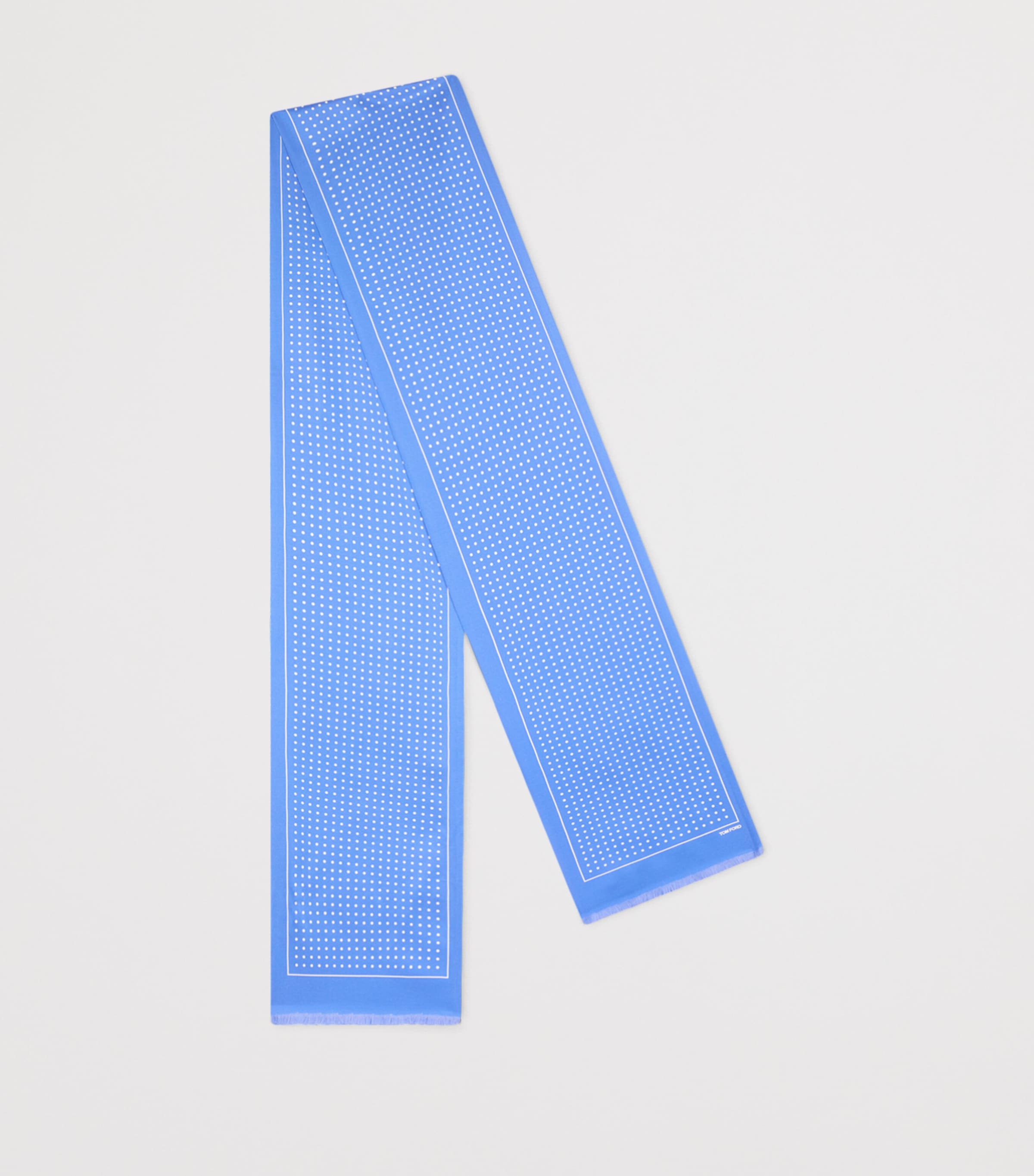 TOM FORD Blue Silk Polka Dot Print Scarf | Harrods CA