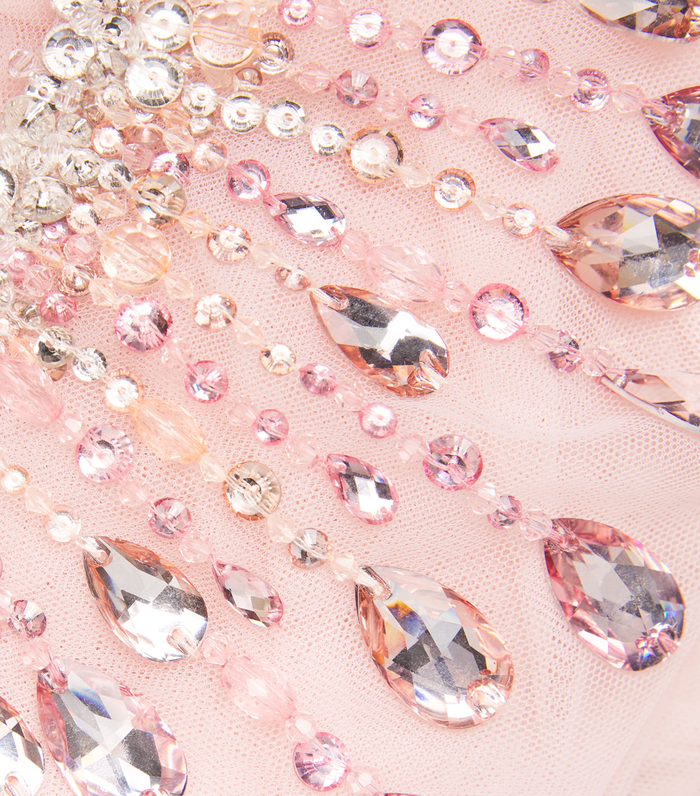 Pamella Roland Pink Tulle Embellished Cape-Detail Gown | Harrods PT