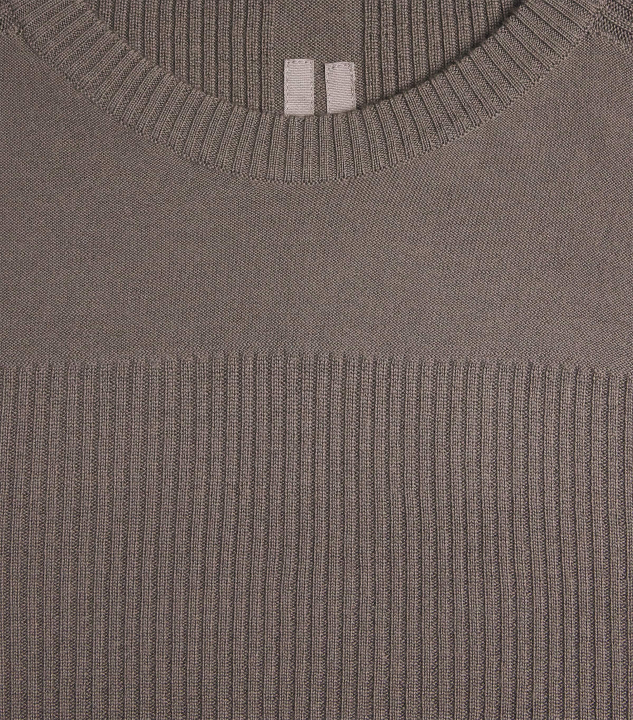 Rick Owens Brown Virgin Wool Ribbed Geo Top | Harrods NZ