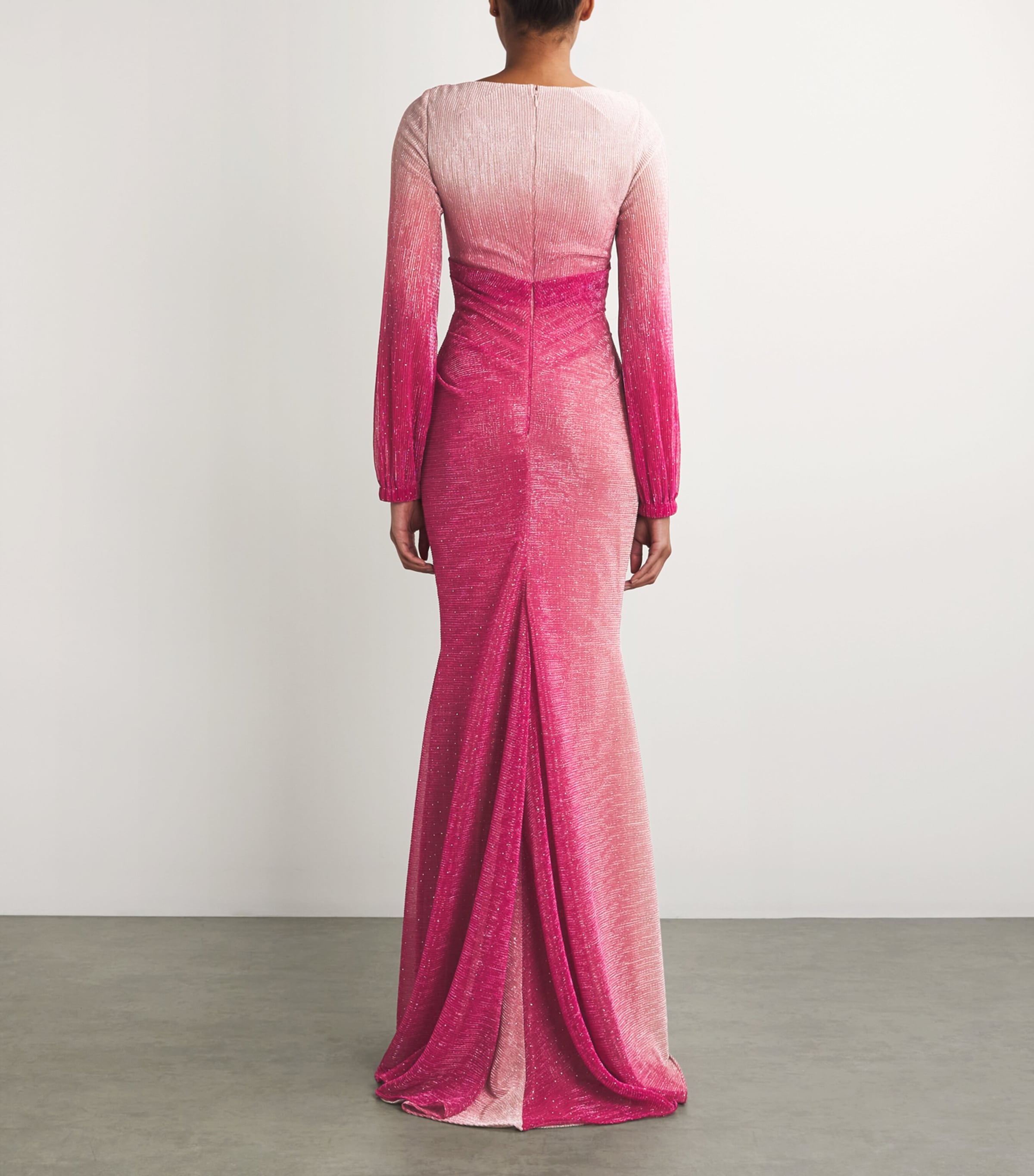 Talbot Runhof Pink Metallic Crystal-Embellished Gown | Harrods UK
