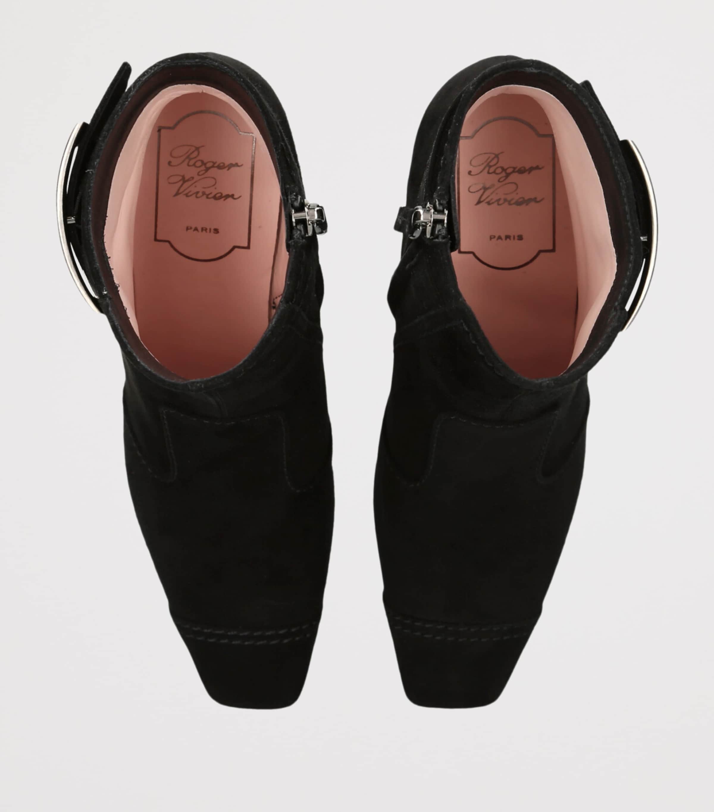 Roger Vivier Black Suede Trompette Boots 70 | Harrods CA