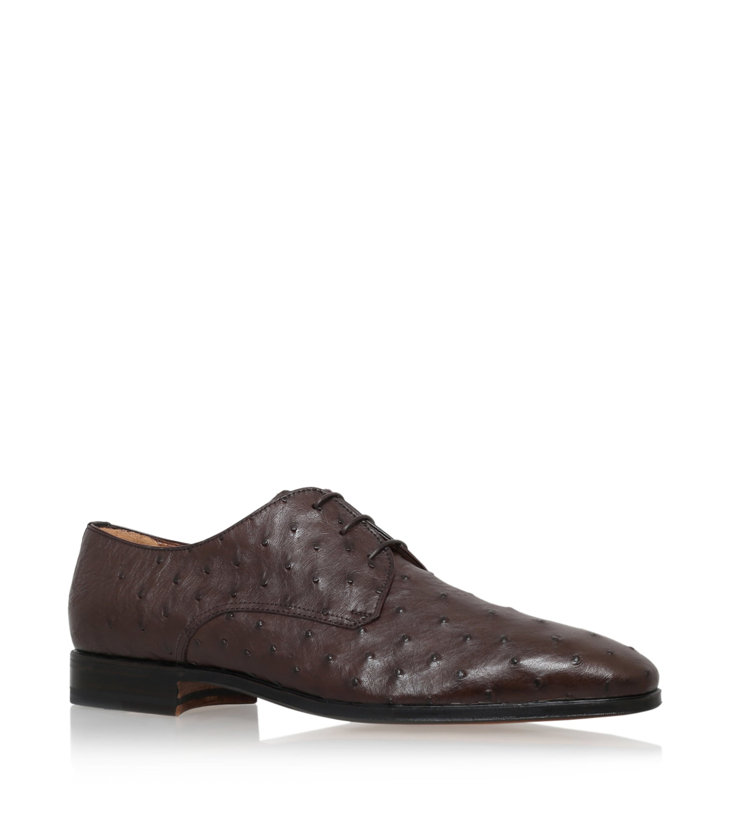 Stemar Brown Ostrich Derby Shoes | Harrods UK