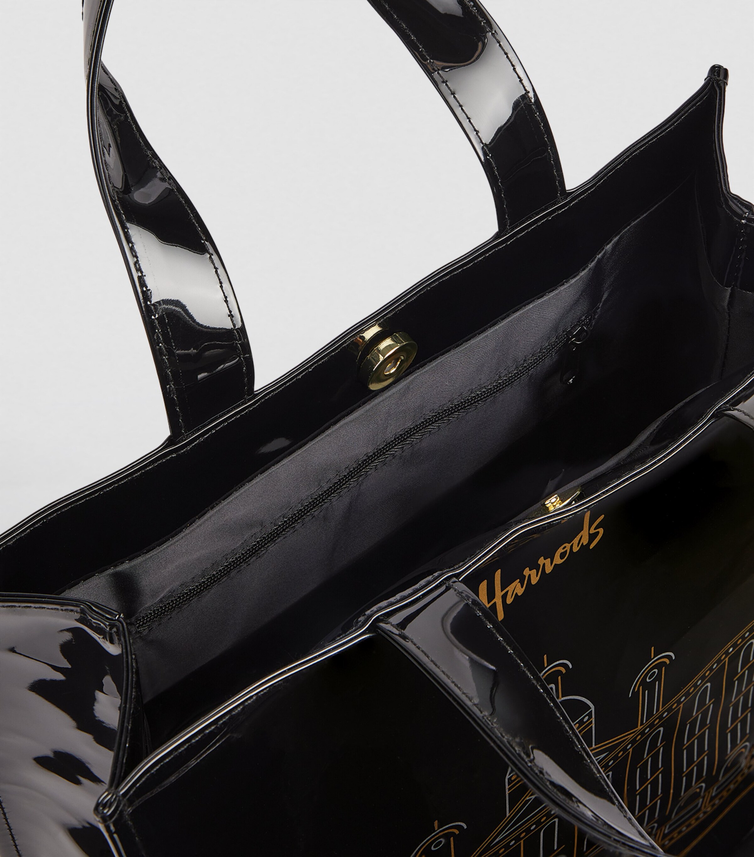 Harrods Black Medium Harrods Outline Shopper Bag | Harrods US