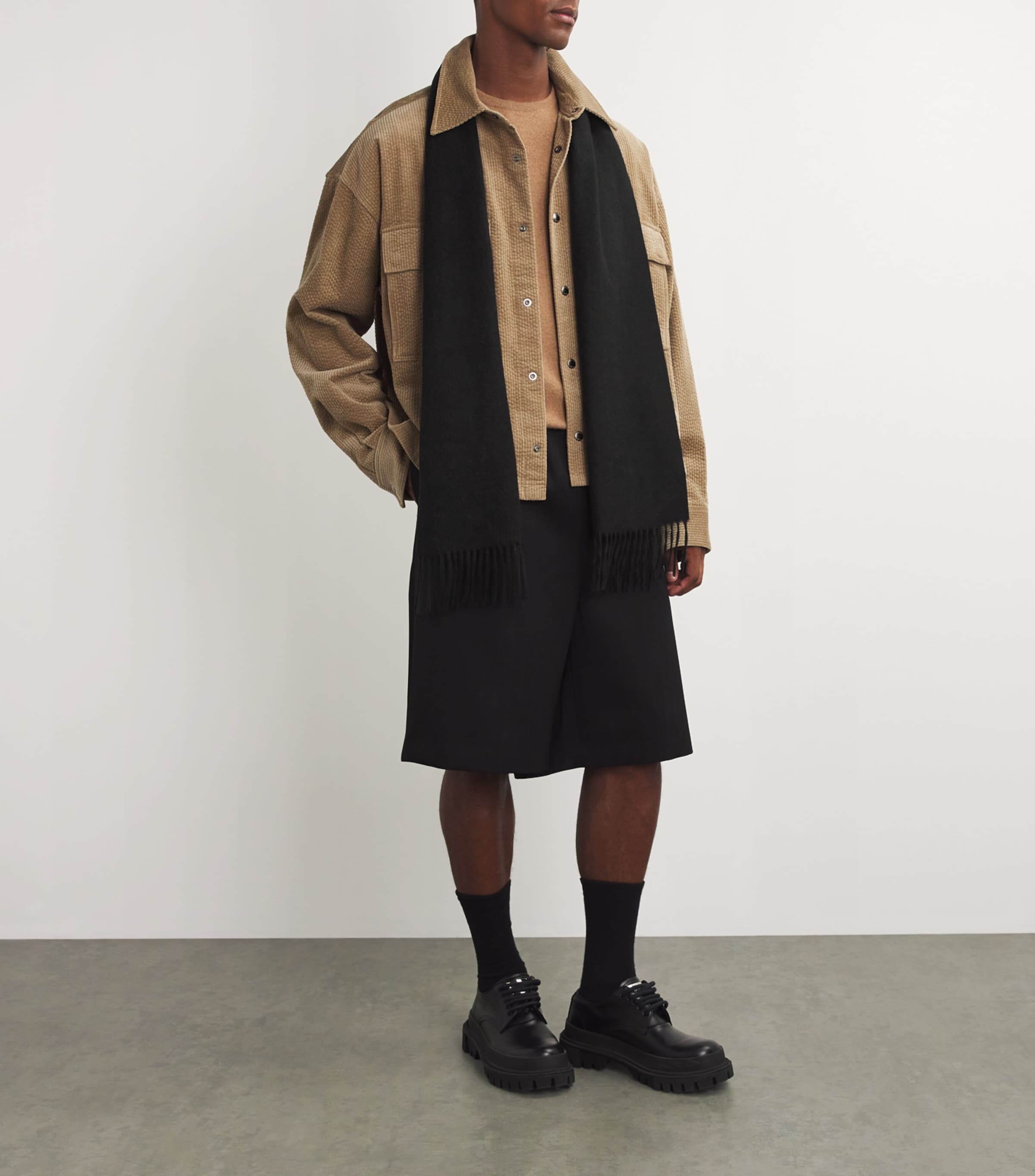 Harrods Black Cashmere Scarf | Harrods UK