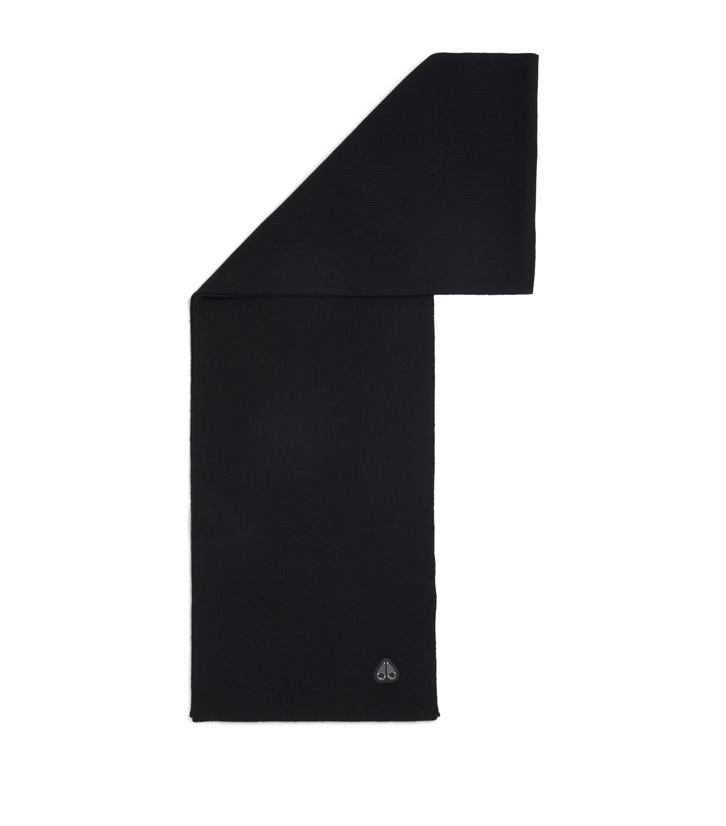 Moose Knuckles Black Wool Parnis Logo Scarf | Harrods UK