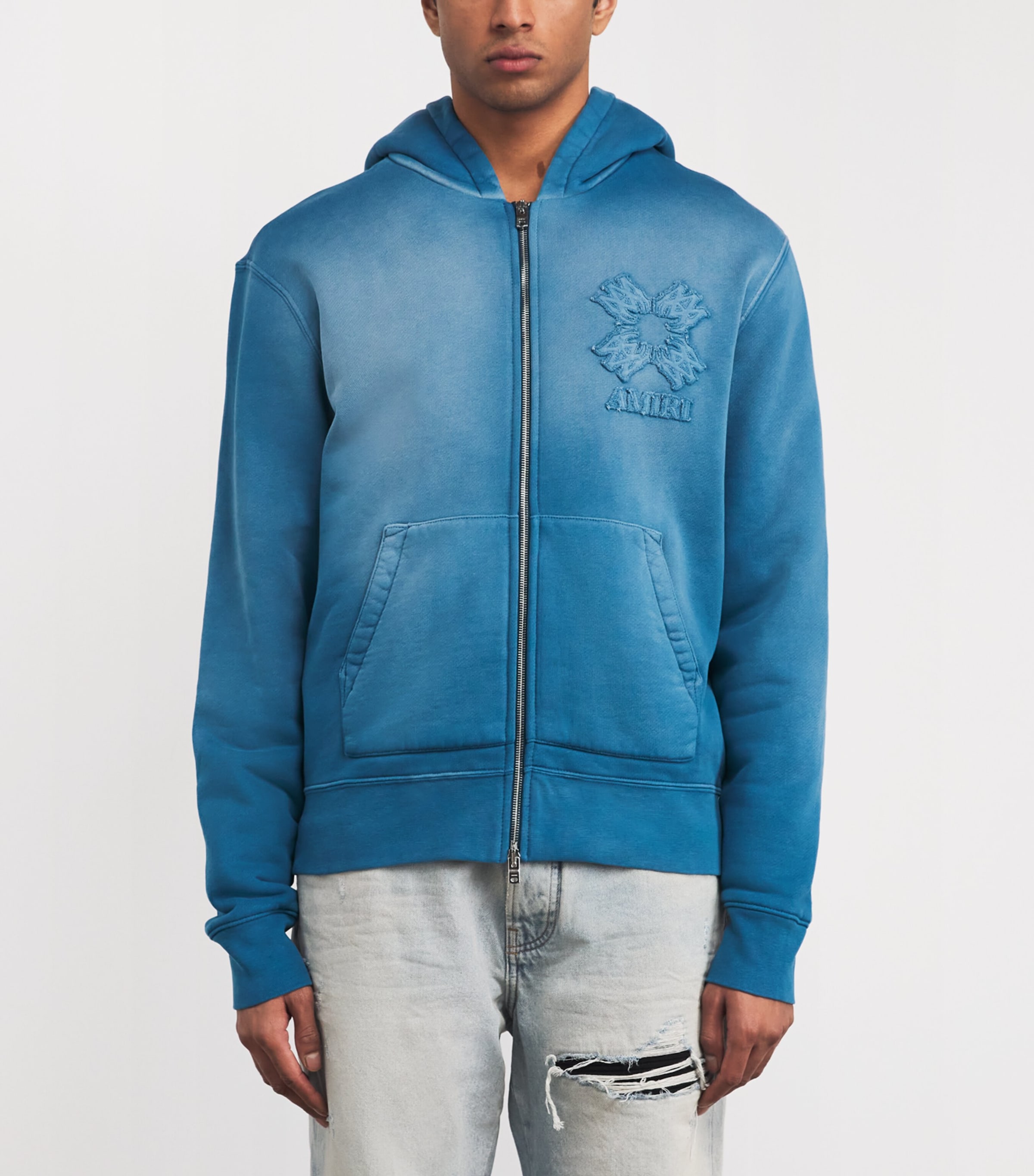 AMIRI Navy Cotton MA Quad Hoodie | Harrods IN