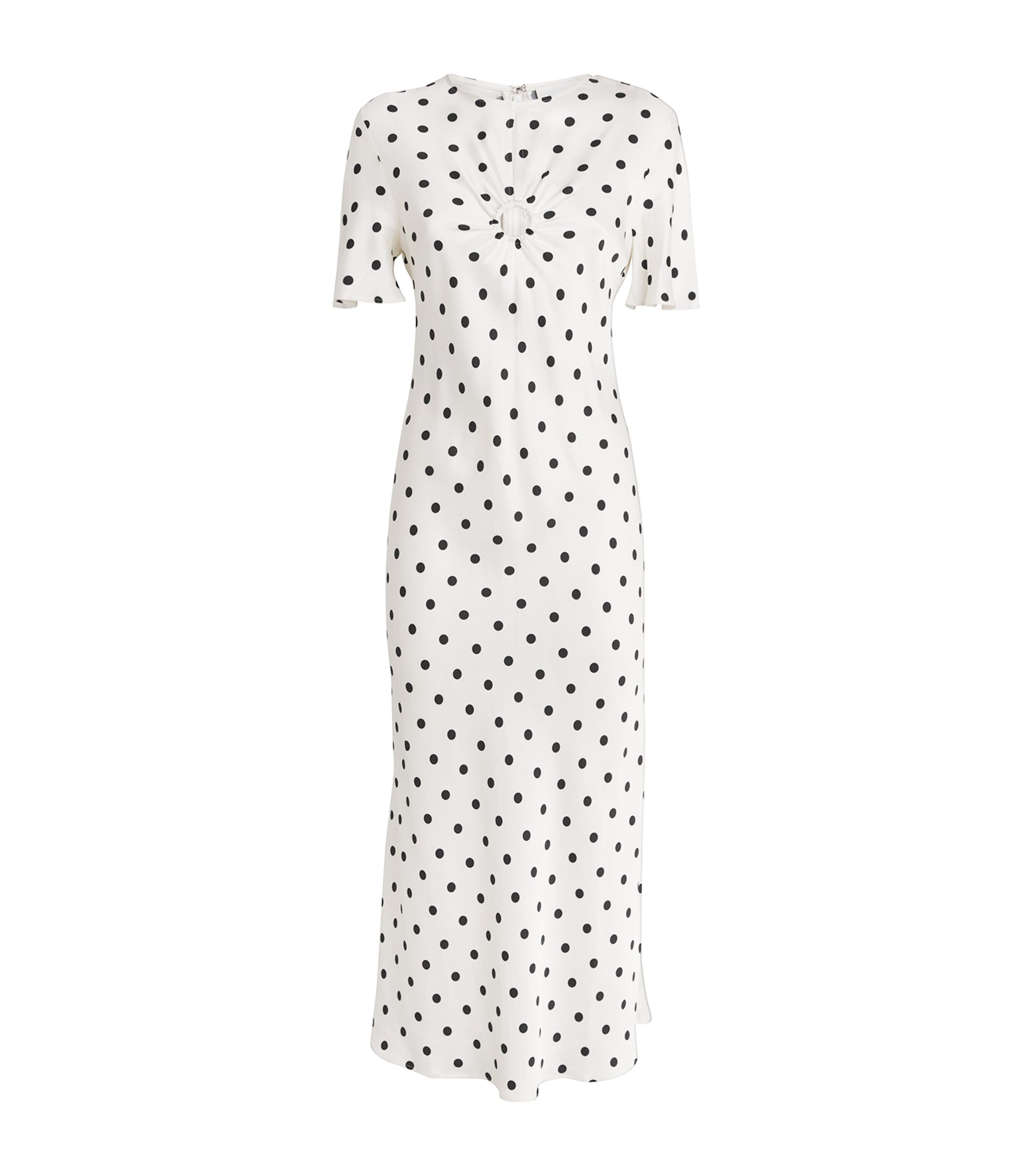 Claudie Pierlot Multi Satin Polka-Dot Maxi Dress | Harrods CA