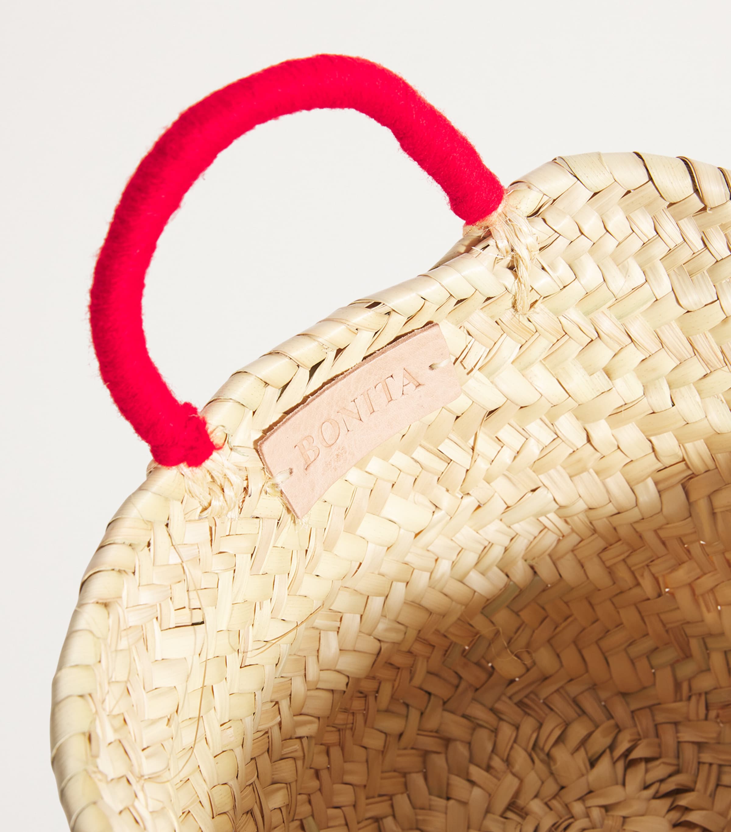 BONITA Beige Mini Embroidered Cherry Basket Bag | Harrods UK