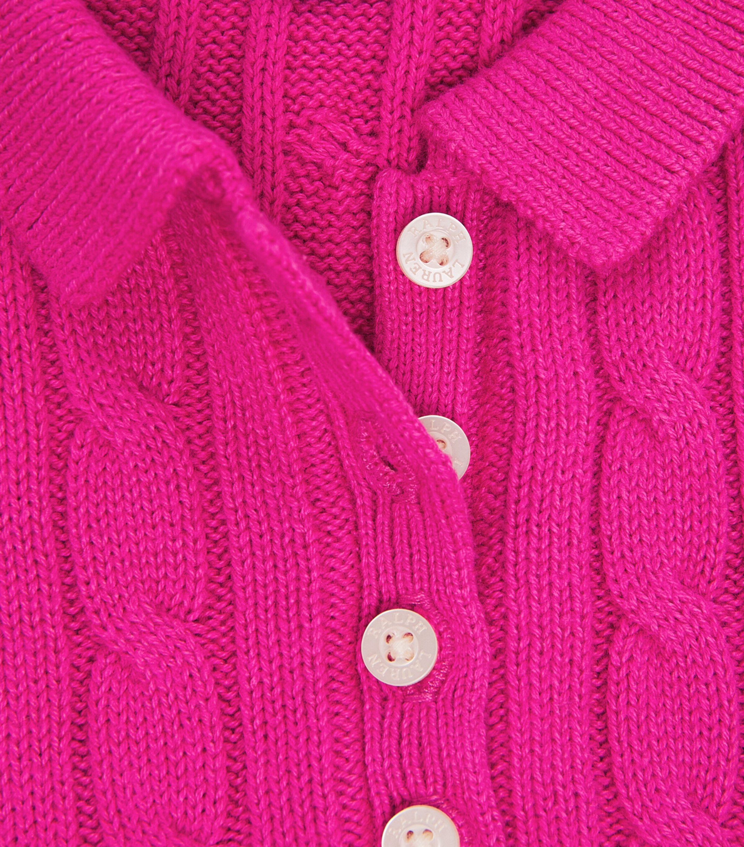 Ralph Lauren Kids Pink Cotton Cable-Knit Dress (2-6 Years) | Harrods AU