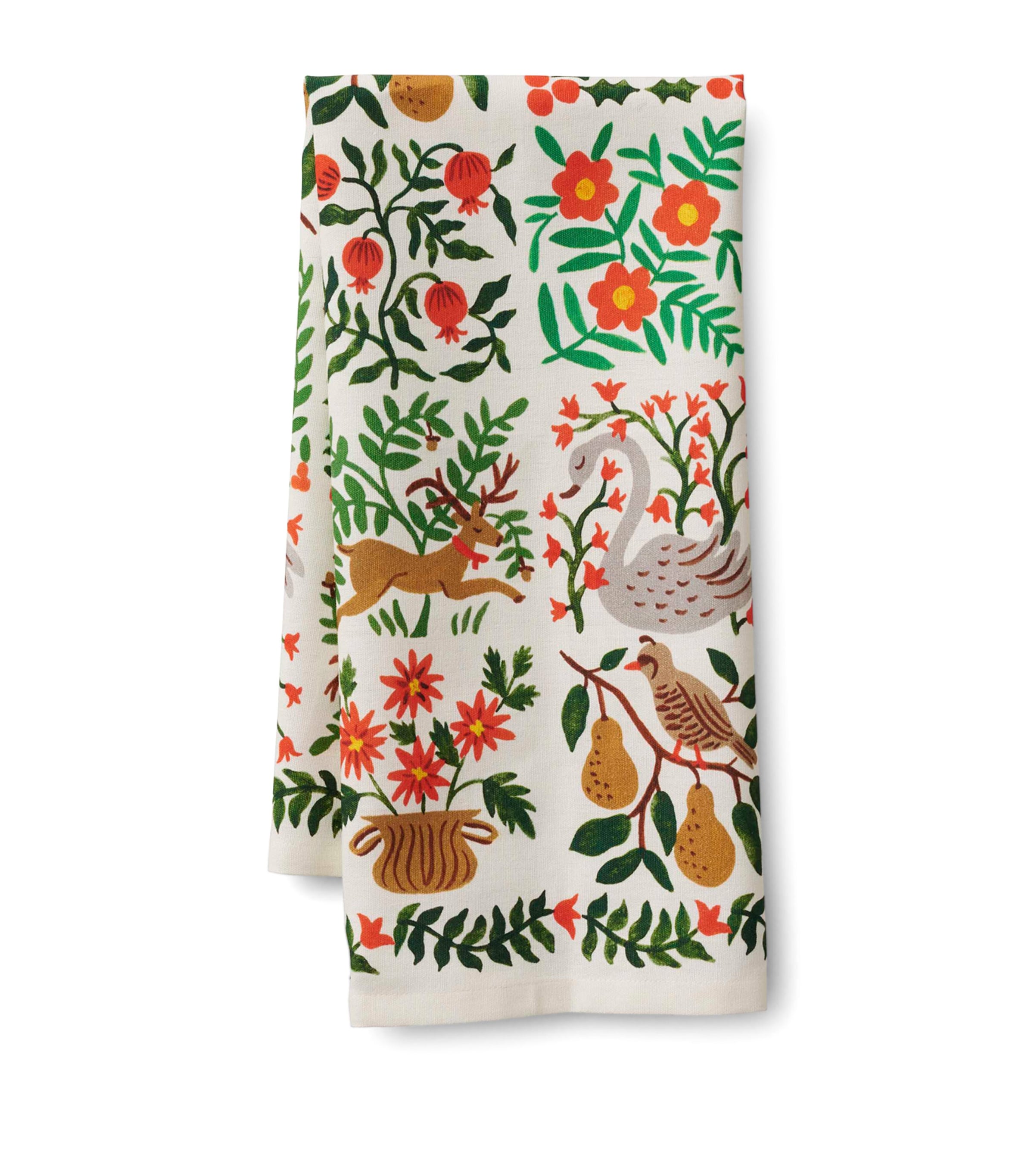 Rifle Paper Co. Multi Christmastide Tea Towel | Harrods US