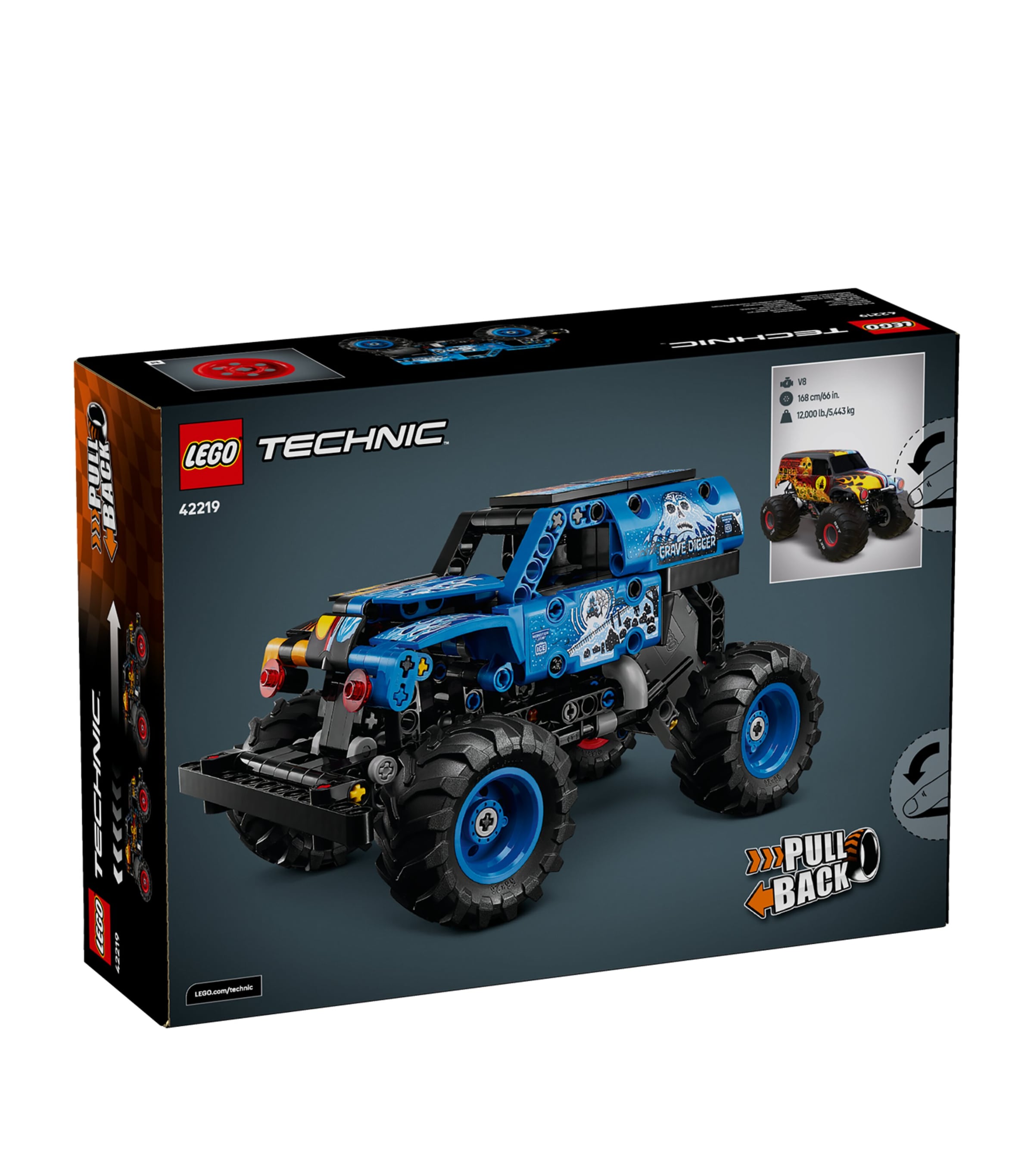Lego Technic Monster Jam Grave Digger Fire and Ice Truck 42219 | Harrods PT