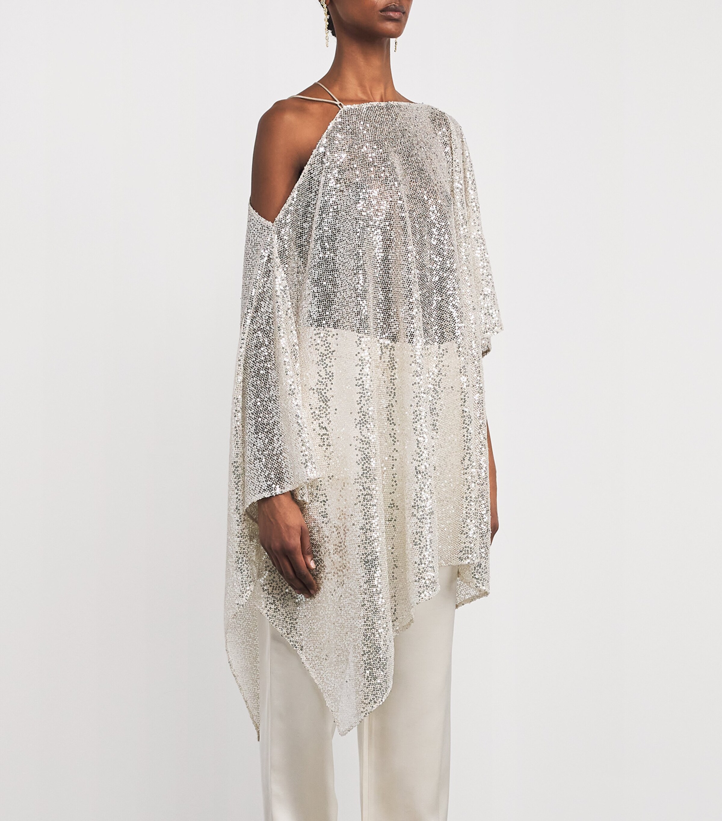 Taller Marmo Gold Semi-Sheer Sza Sza Disco Mini Dress | Harrods UK