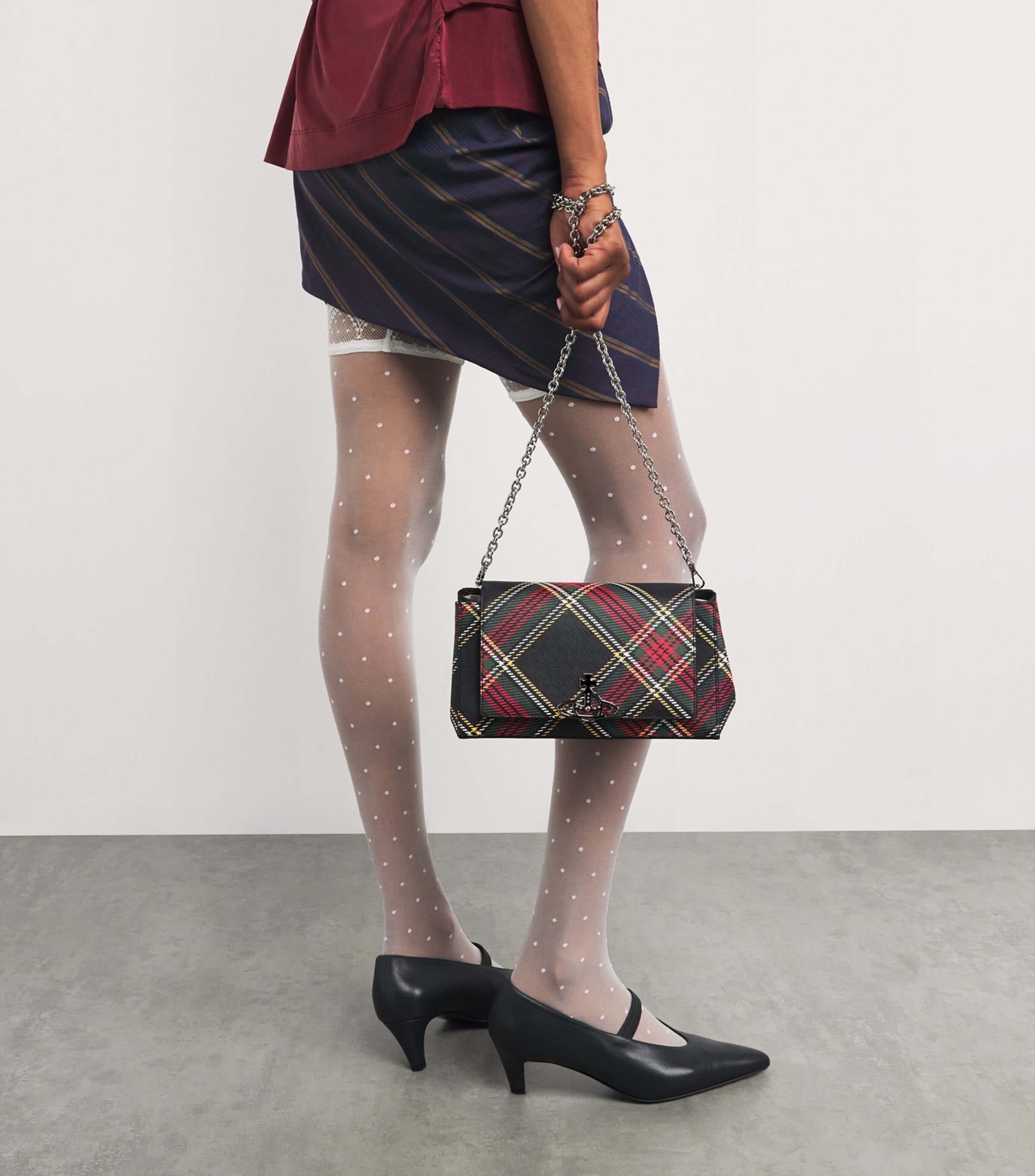 Vivienne Westwood Multi Medium Hazel Tartan Top-Handle Bag | Harrods US
