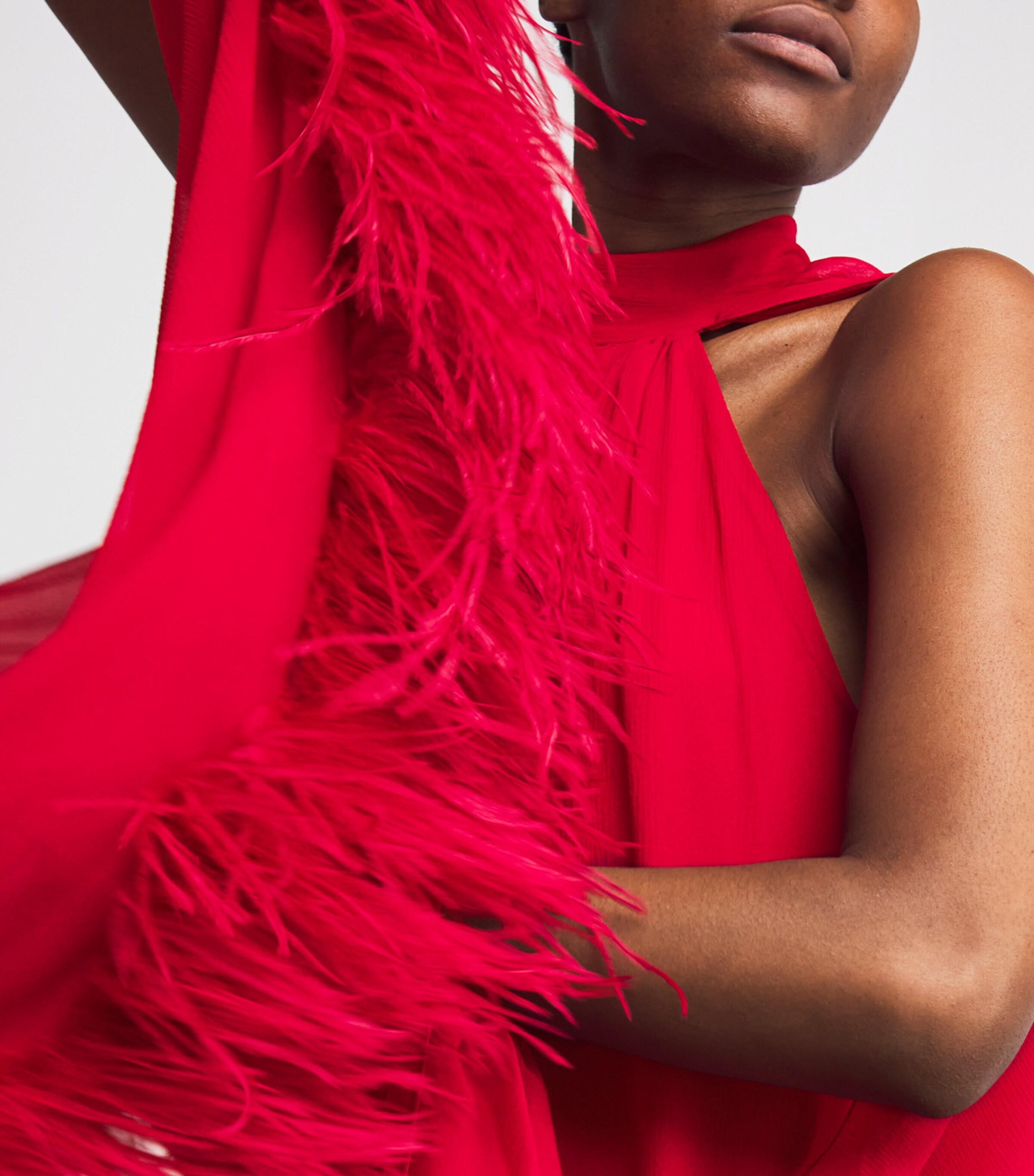 Taller Marmo Red Silk Chiffon Eterea Gown | Harrods DE