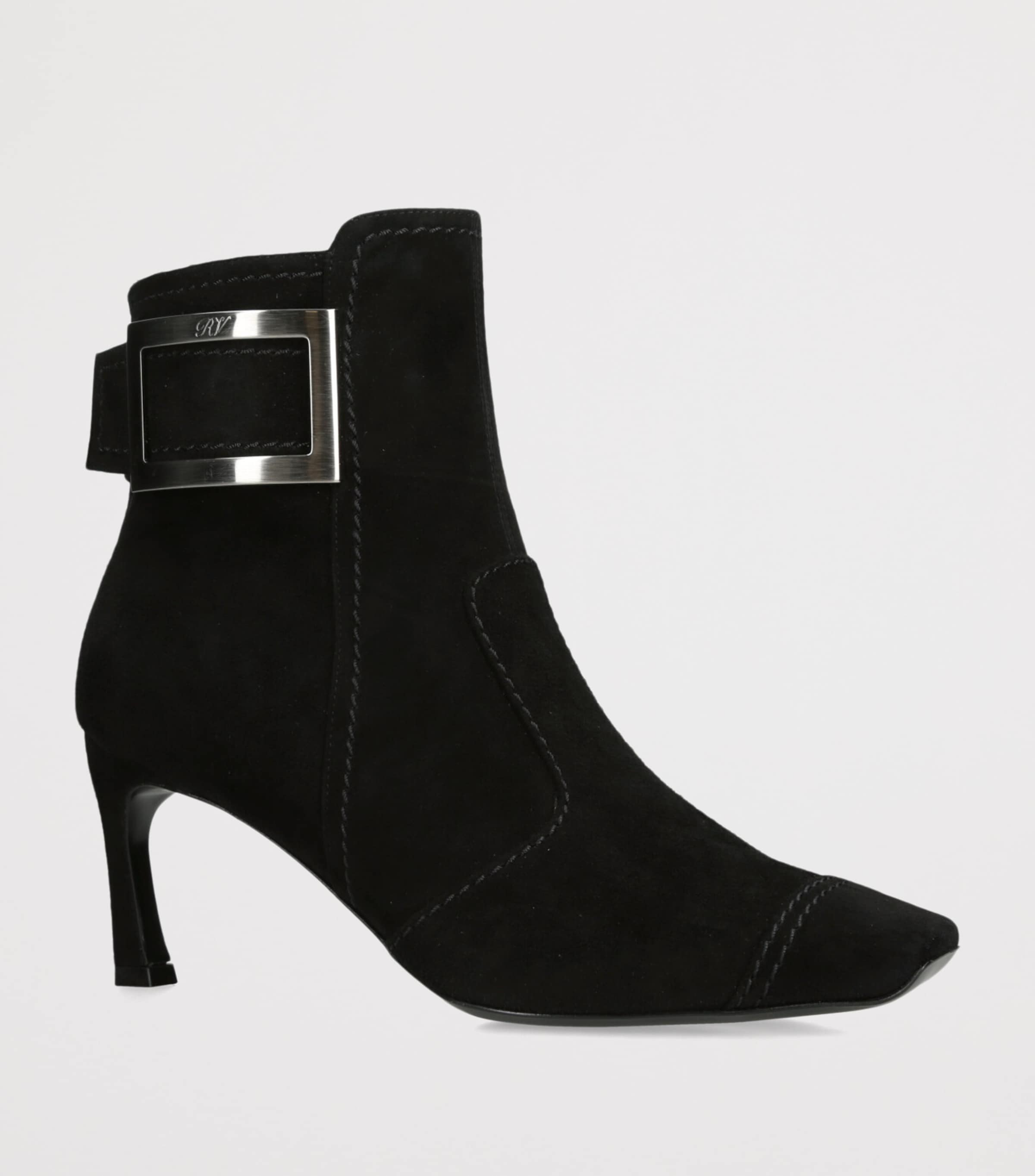Roger Vivier Black Suede Trompette Boots 70 | Harrods CA