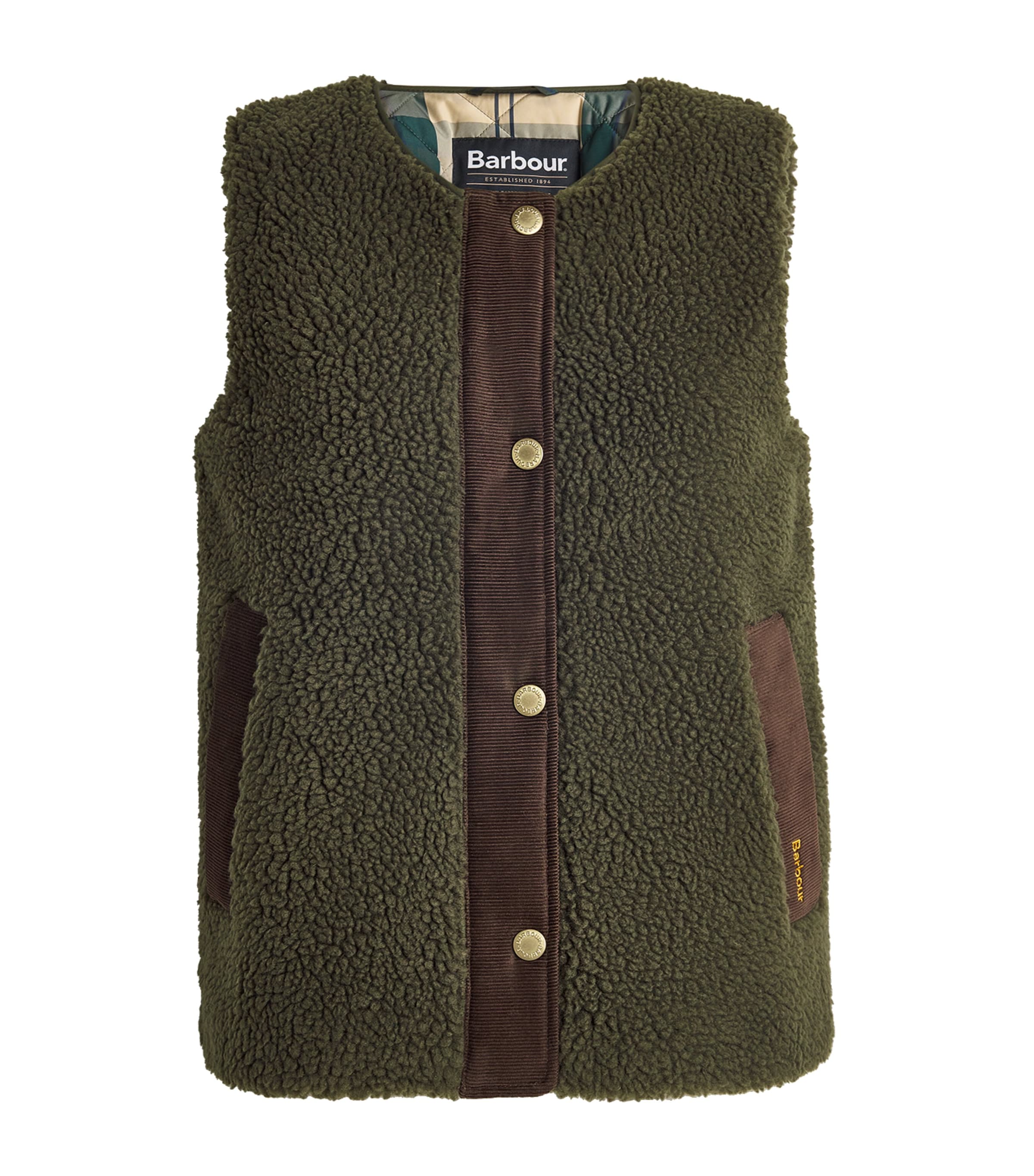 Barbour Green Teddy Dulsie Gilet | Harrods AU