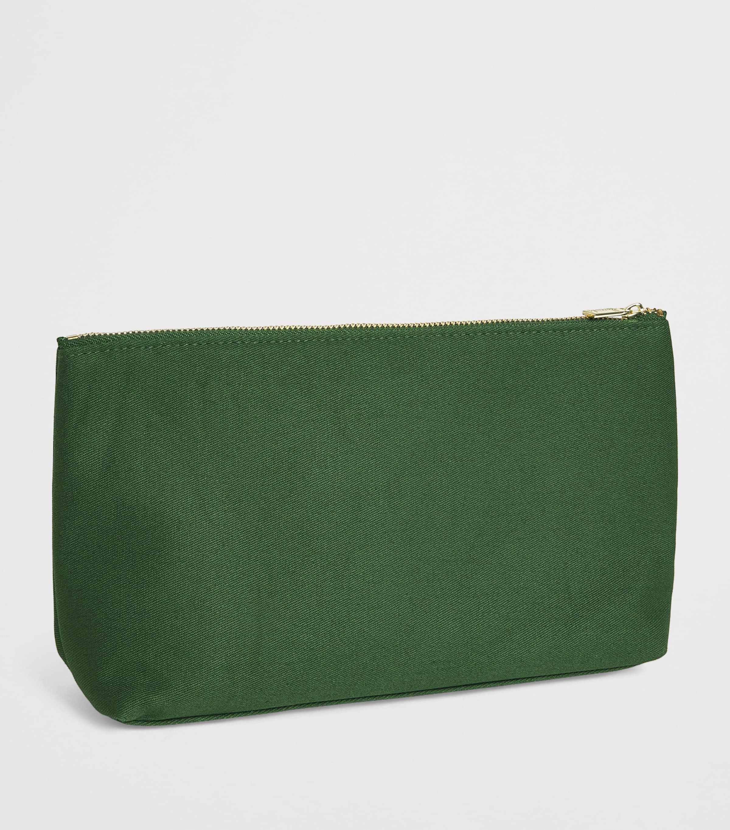 Harrods Green Logo Cosmetic Bag | Harrods UK