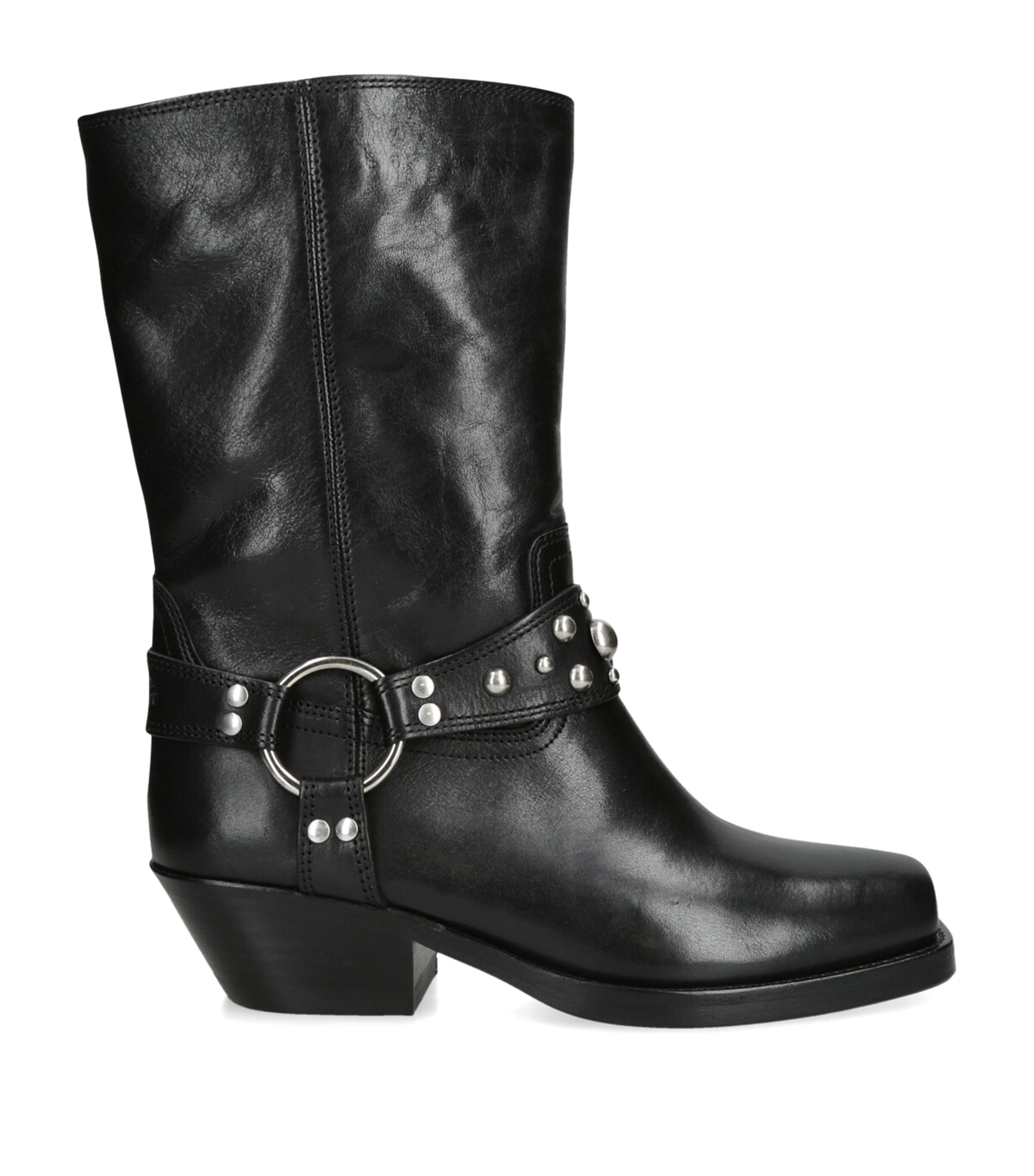 Isabel Marant Black Leather Antya Western Boots 40 | Harrods US