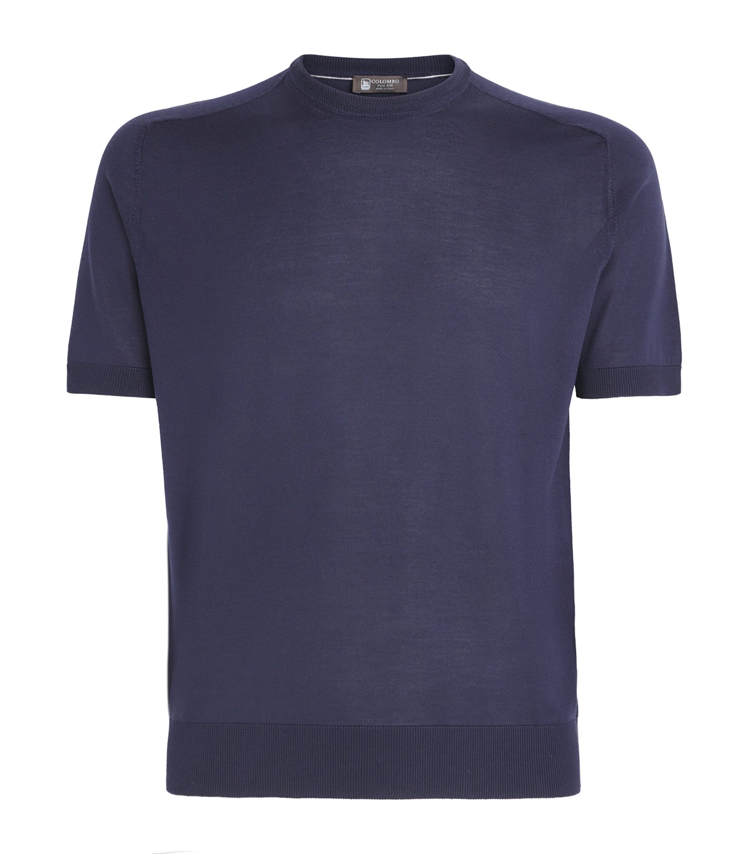 Colombo Navy Silk Crew-Neck Sweater | Harrods CN