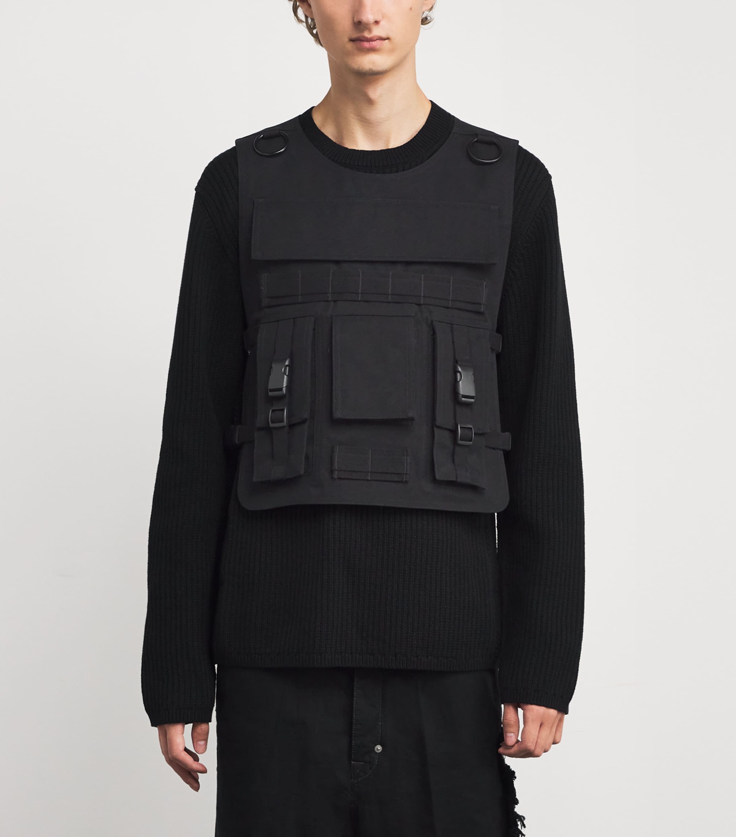 Rick Owens Black Cotton Ammo Vest | Harrods SA