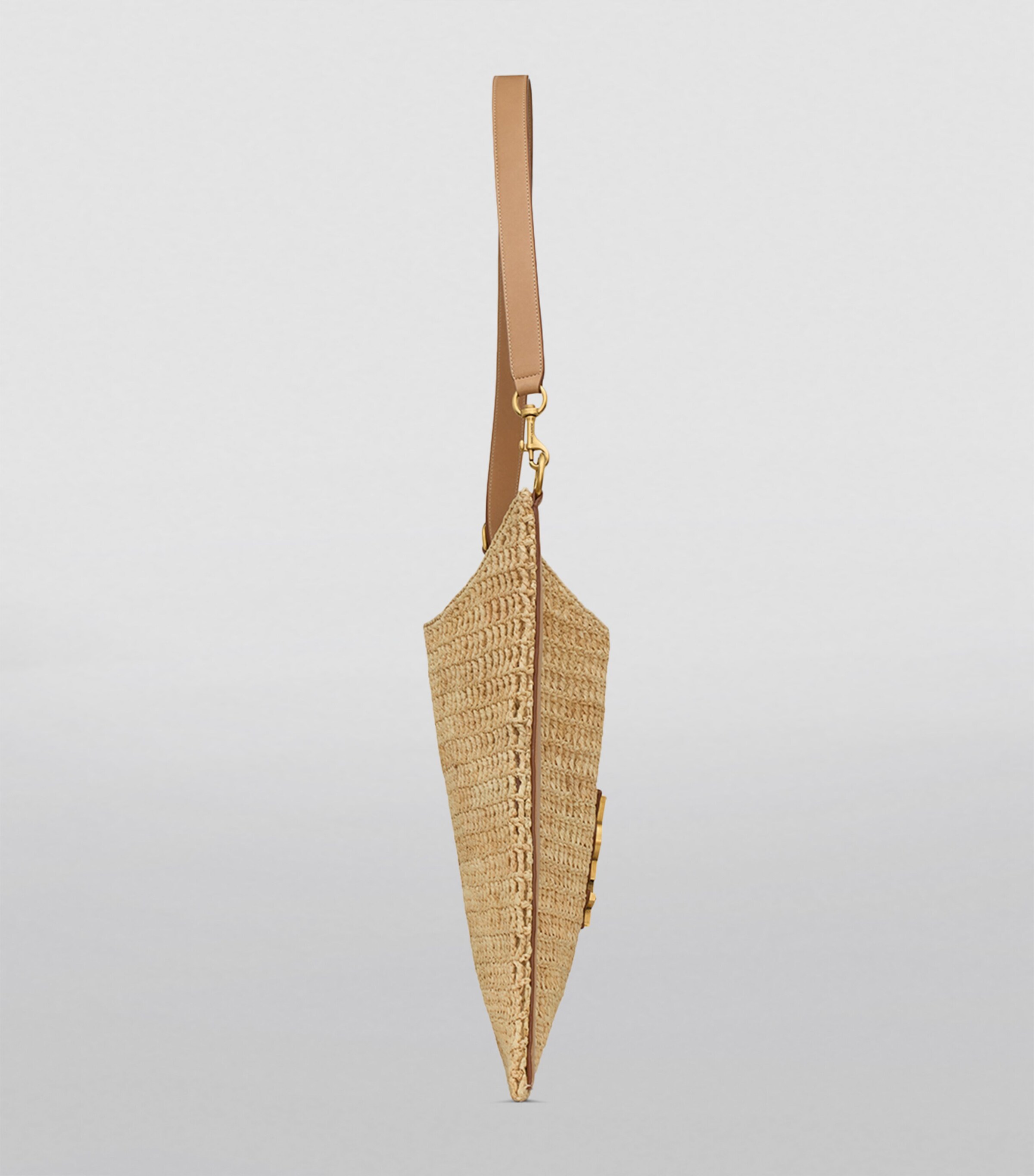 Saint Laurent Nude Raffia Oxalis Crochet Shoulder Bag | Harrods UK