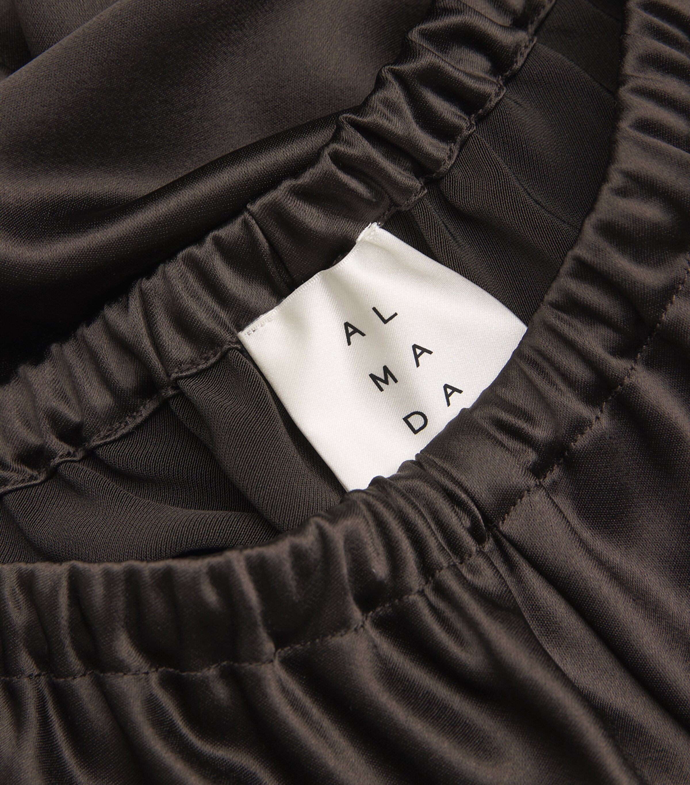 Almada Label Brown Satin Wide-Leg Trousers | Harrods AU