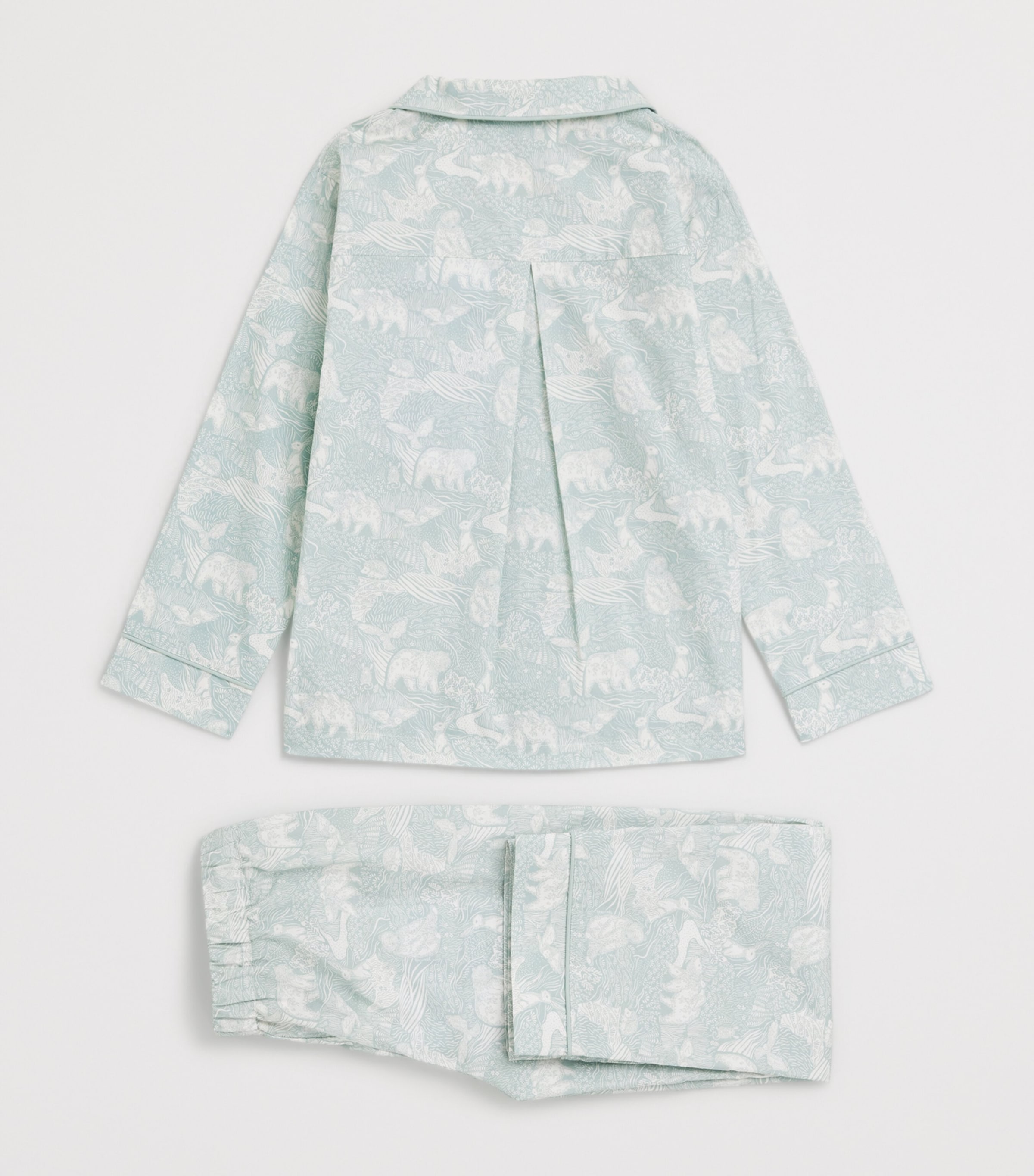 Harrods Blue Cotton Woodland Bear Print Pyjama Set (2-8 Years) | Harrods CA