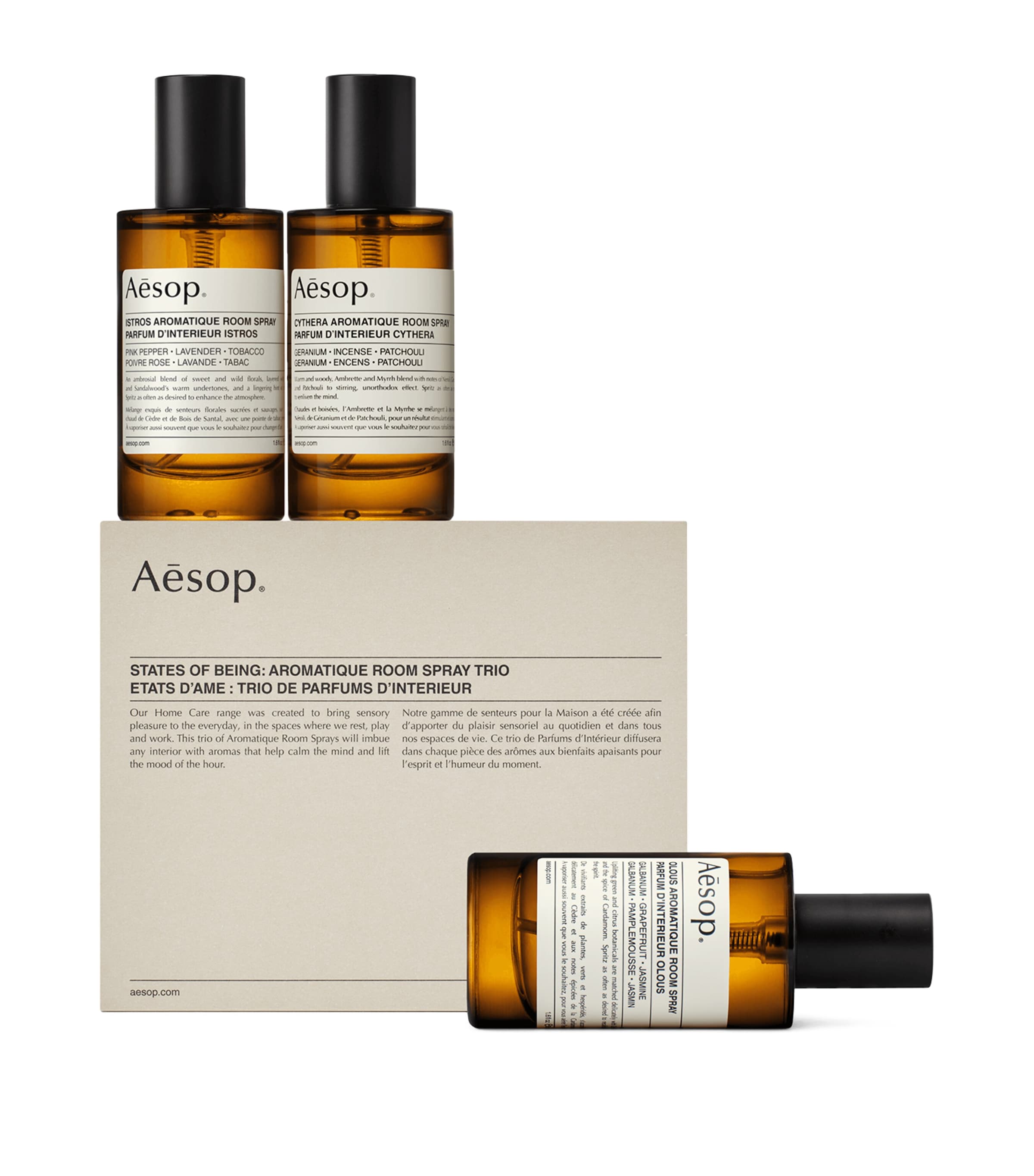 AESOP States of Being Aromatique Room Spray Trio (3 x 50ml) | Harrods IN