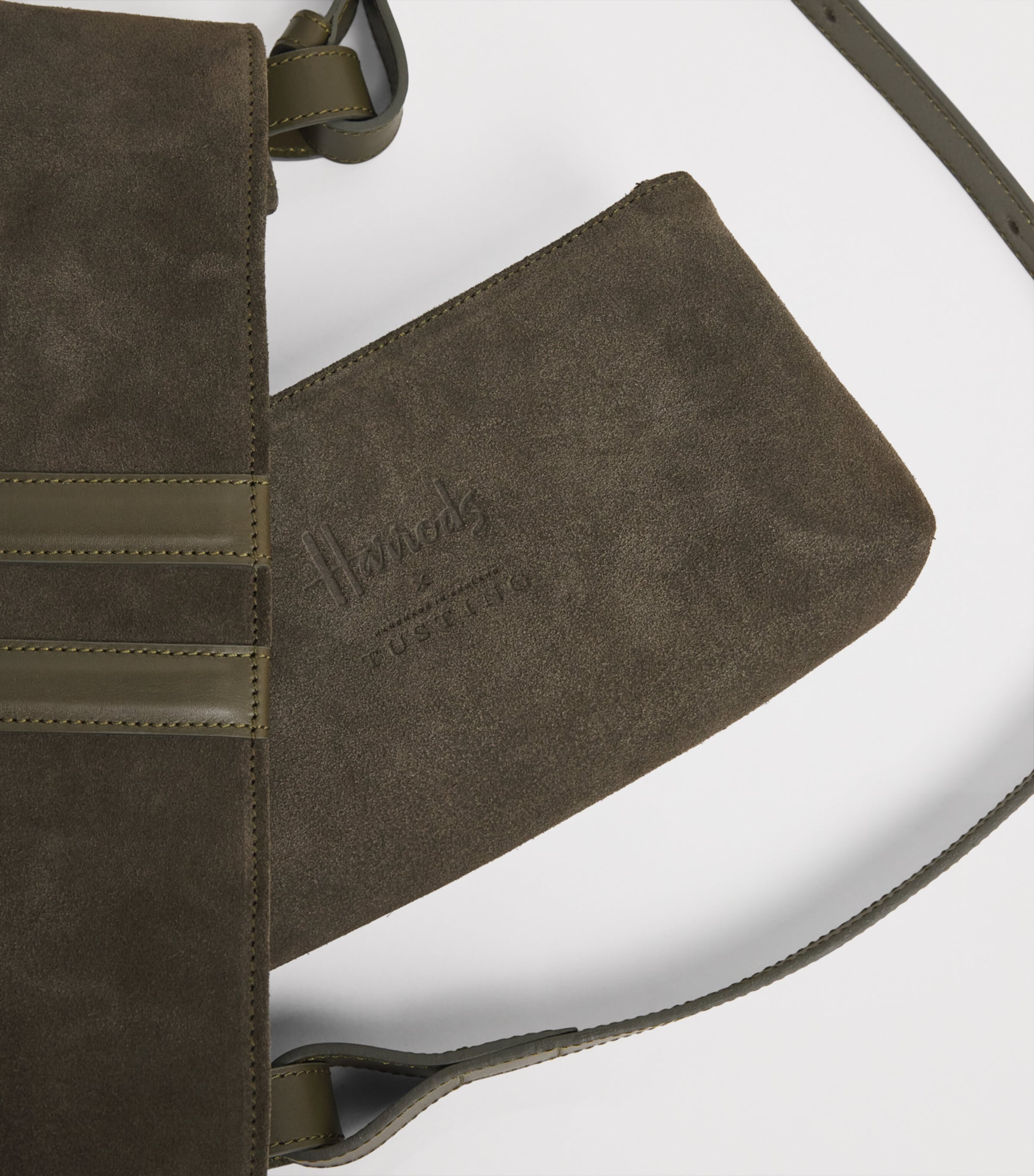 Harrods Green Suede H Tote Bag | Harrods AU