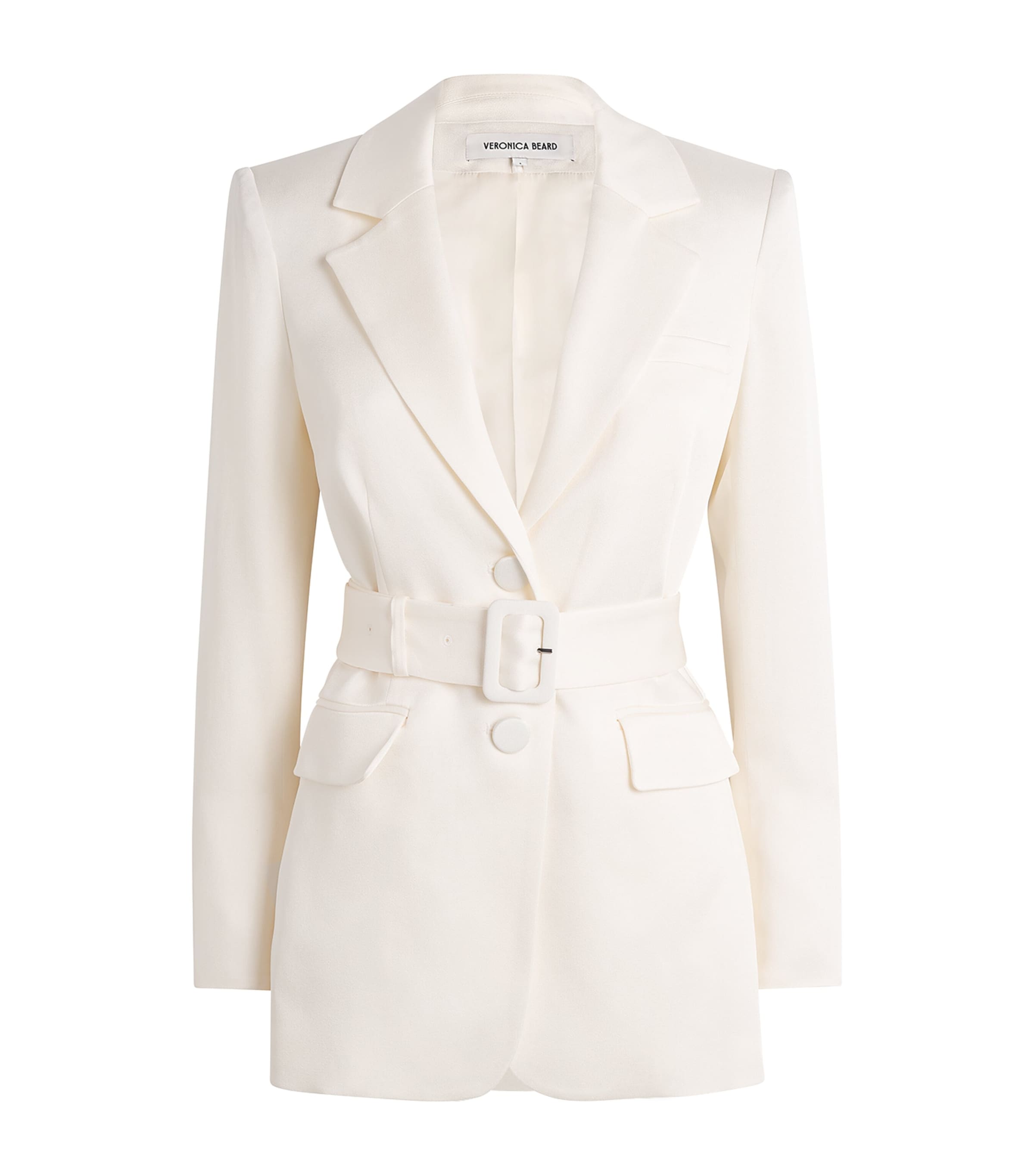 Veronica Beard Neutral Belted Ryanne Dickey Blazer | Harrods US