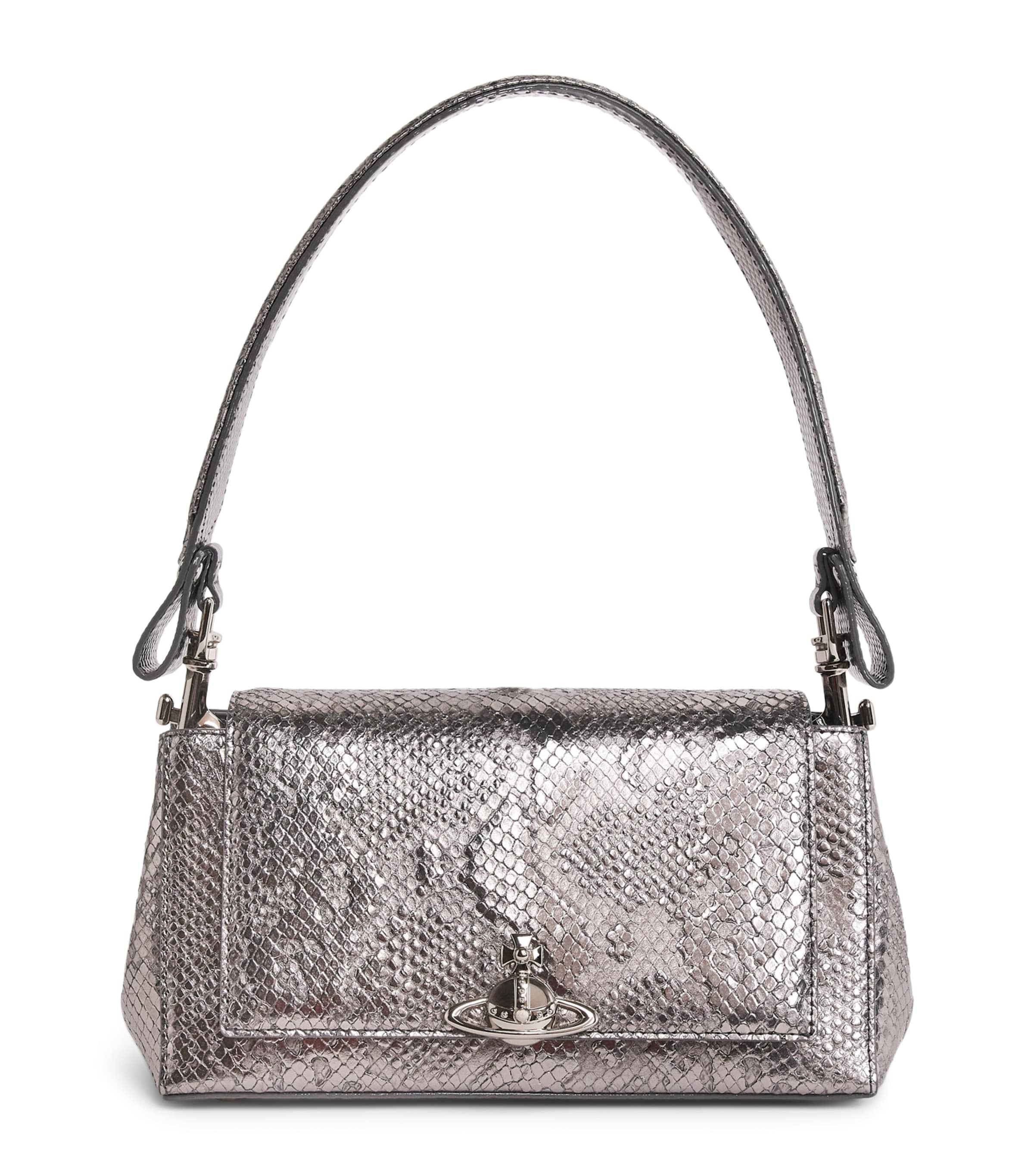 Vivienne Westwood Silver Medium Hazel Top-Handle Bag | Harrods UK