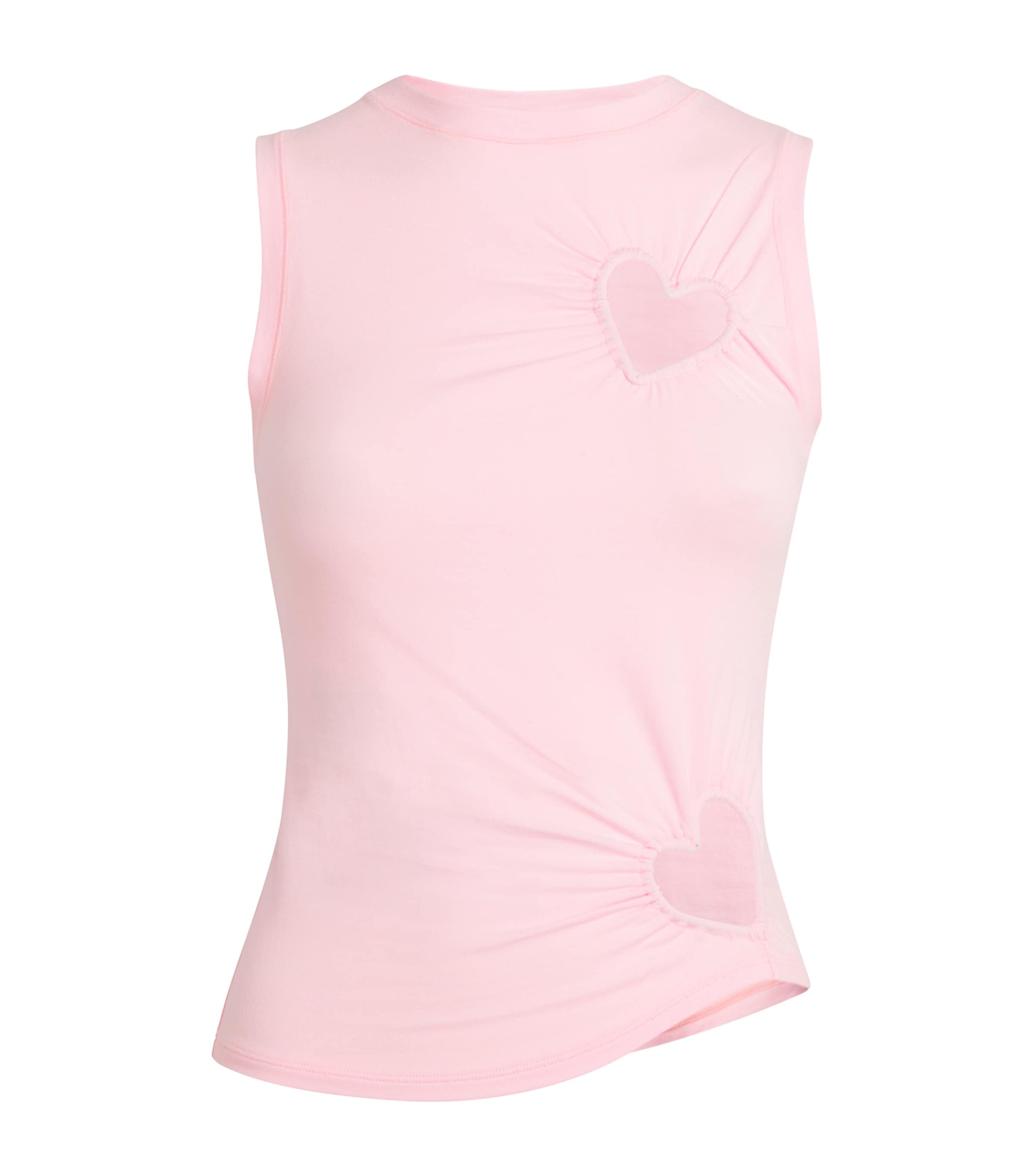 Skims Stretch-Cotton Jersey Heart Tank Top | Harrods US