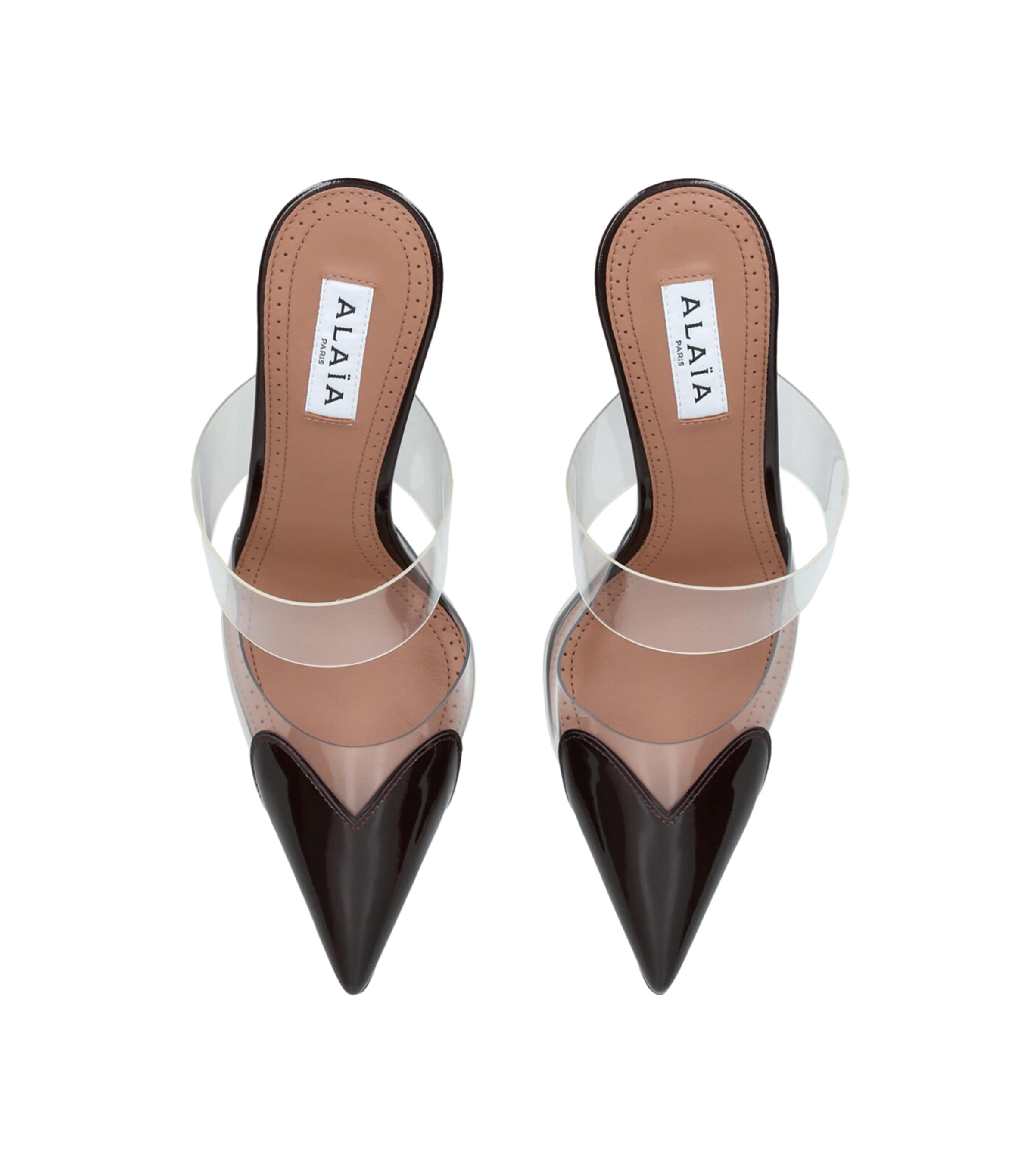 Alaïa Purple Patent Leather Le Coeur Mules 90 | Harrods CA