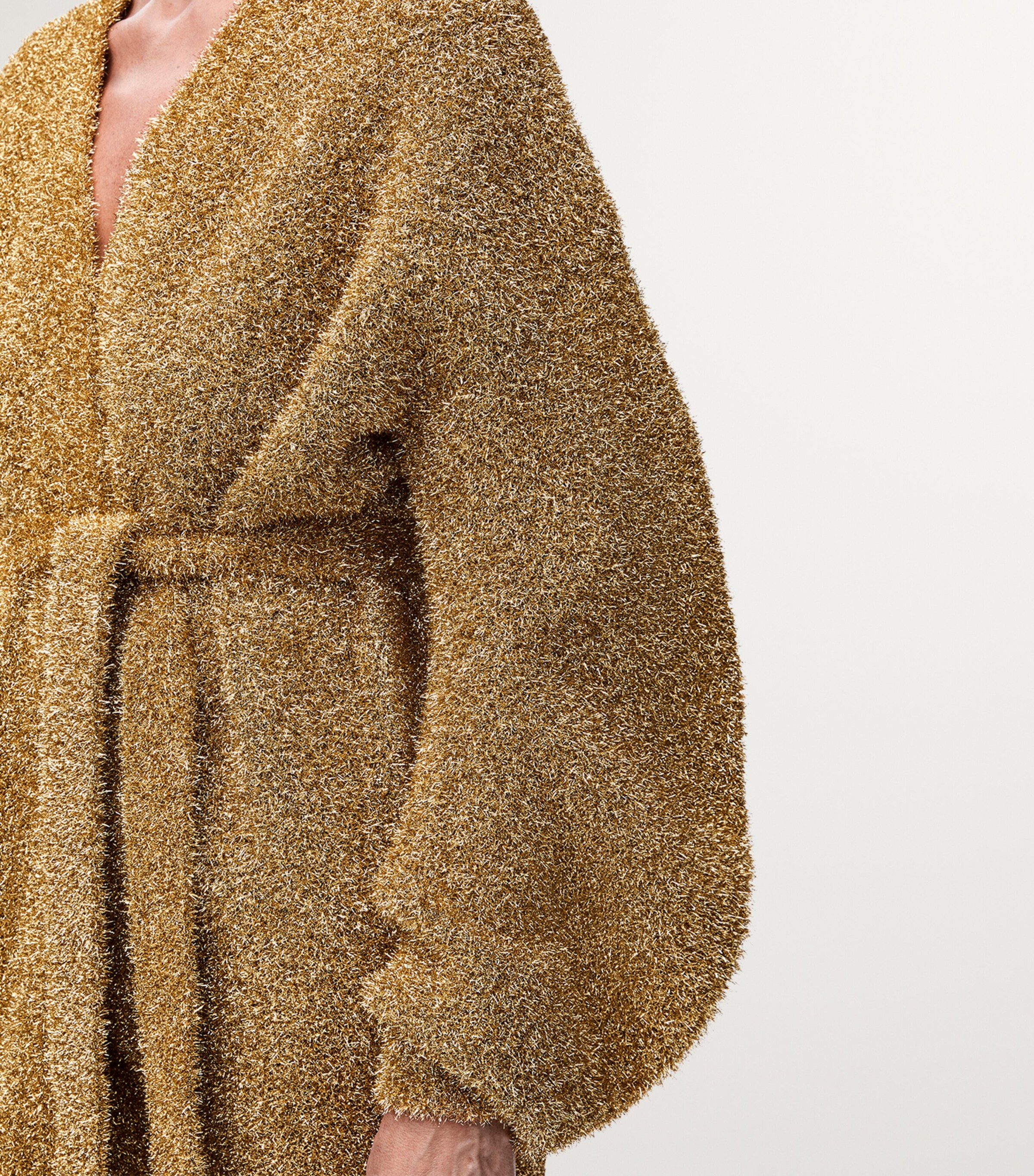 LOEWE Gold Curved-Sleeves Long Cardigan | Harrods UK